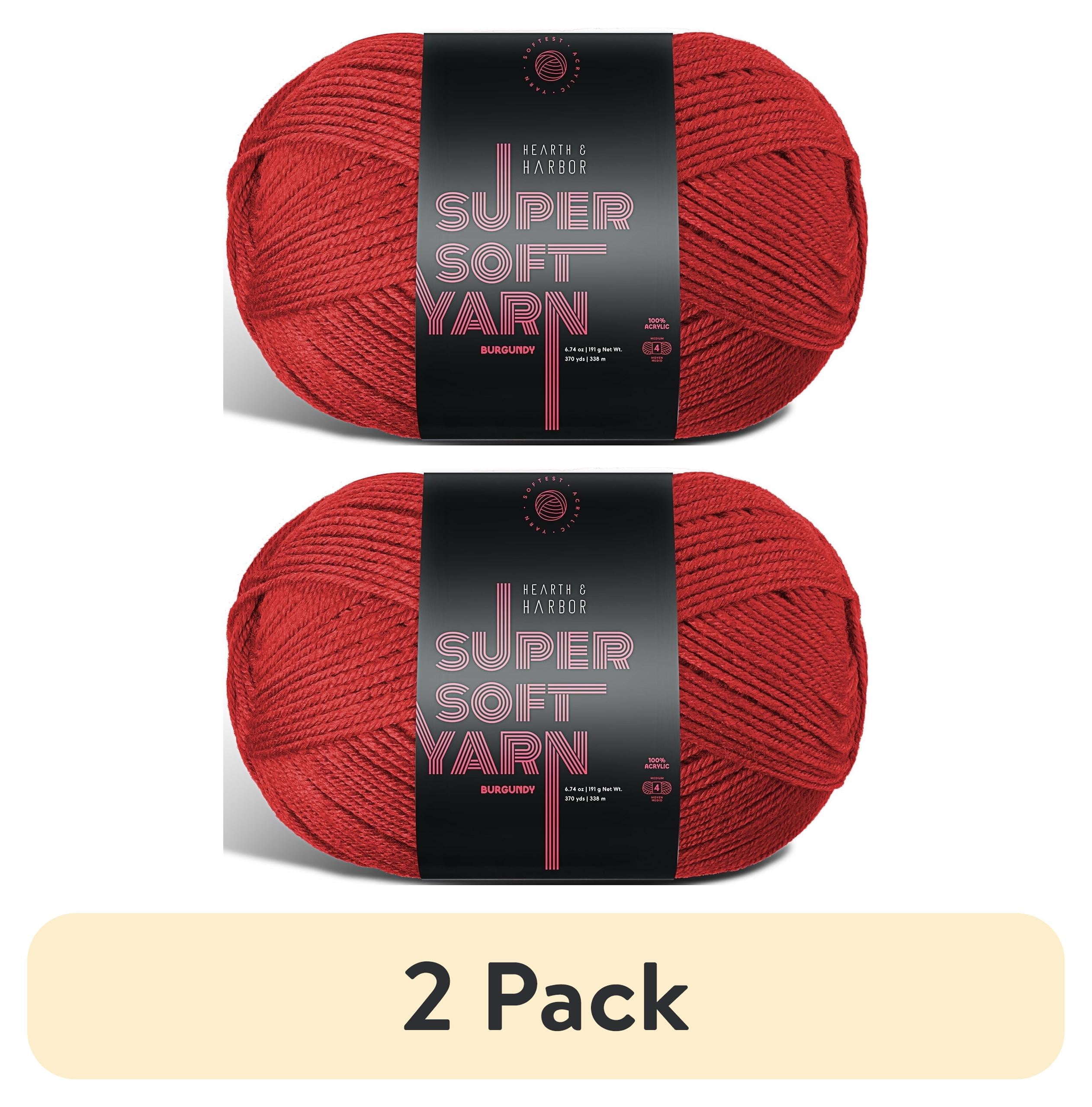 (2 pack) Craftbud Acrylic Yarn For Crocheting And Knitting, (370 Yards ...