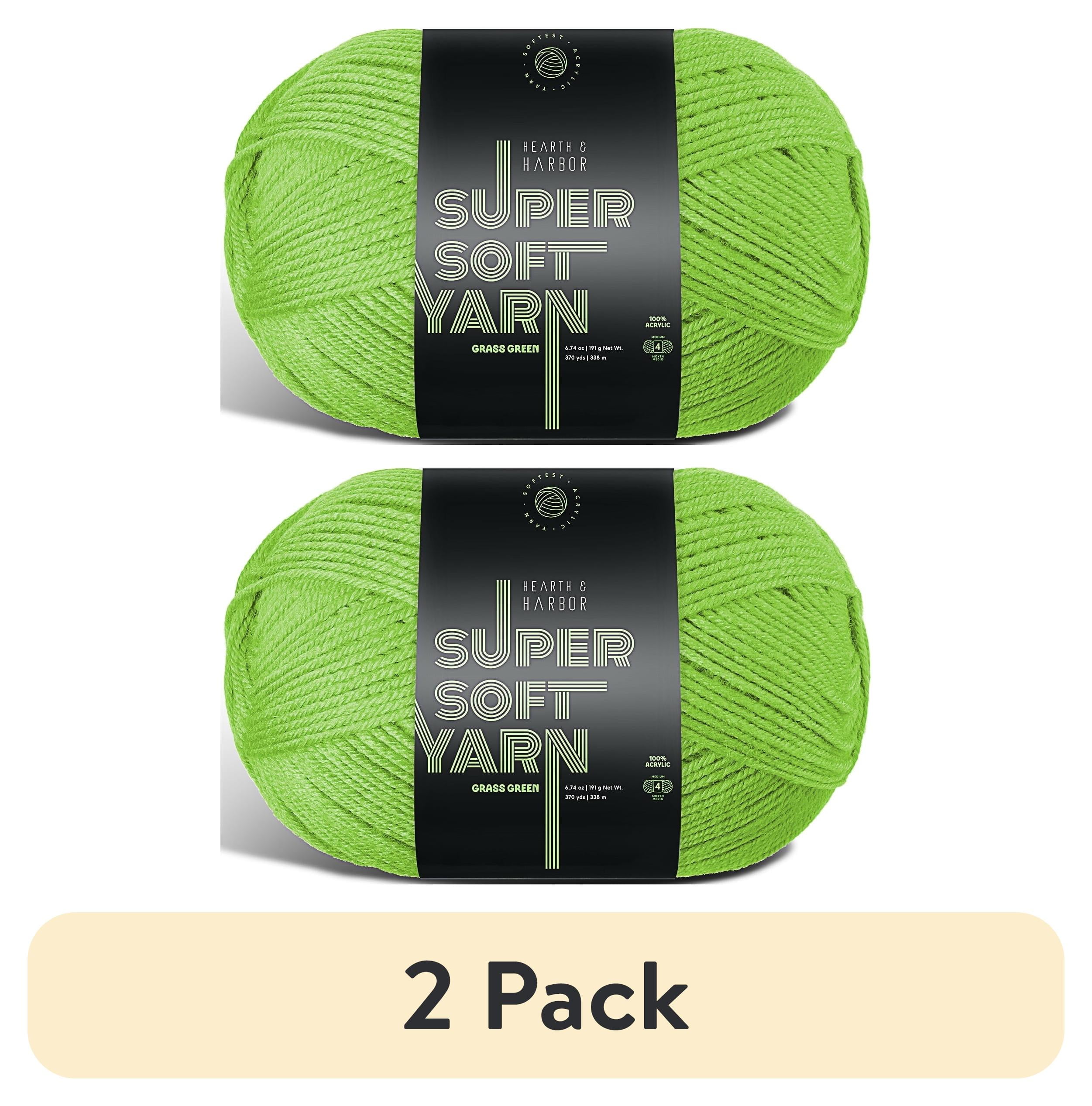 (2 pack) Craftbud Acrylic Yarn For Crocheting And Knitting, (370 Yards ...