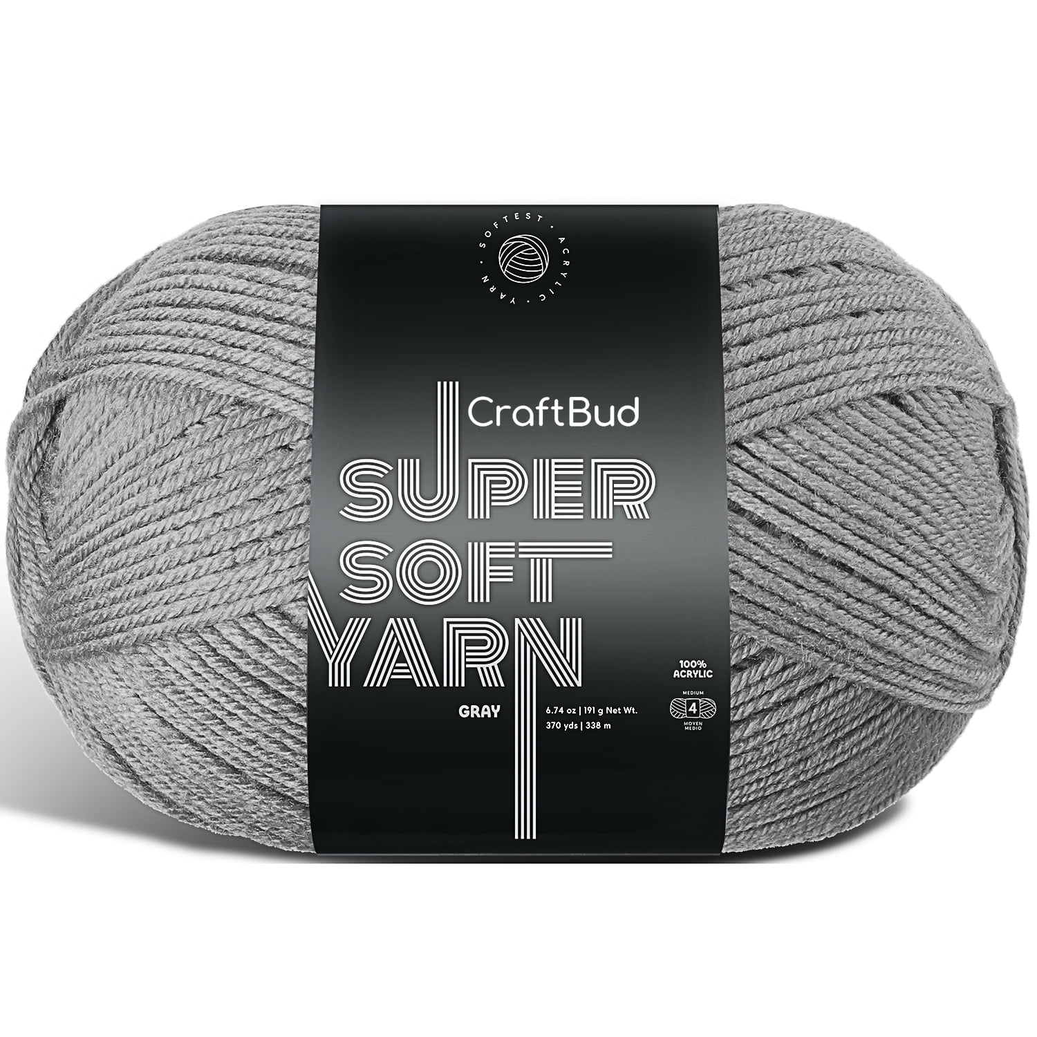 Craftbud Acrylic Yarn For Crocheting And Knitting, (370 Yards) Worsted ...