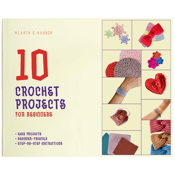 Craftbud Begginer Crochet Book Guide, 10 Projects - Walmart Business ...