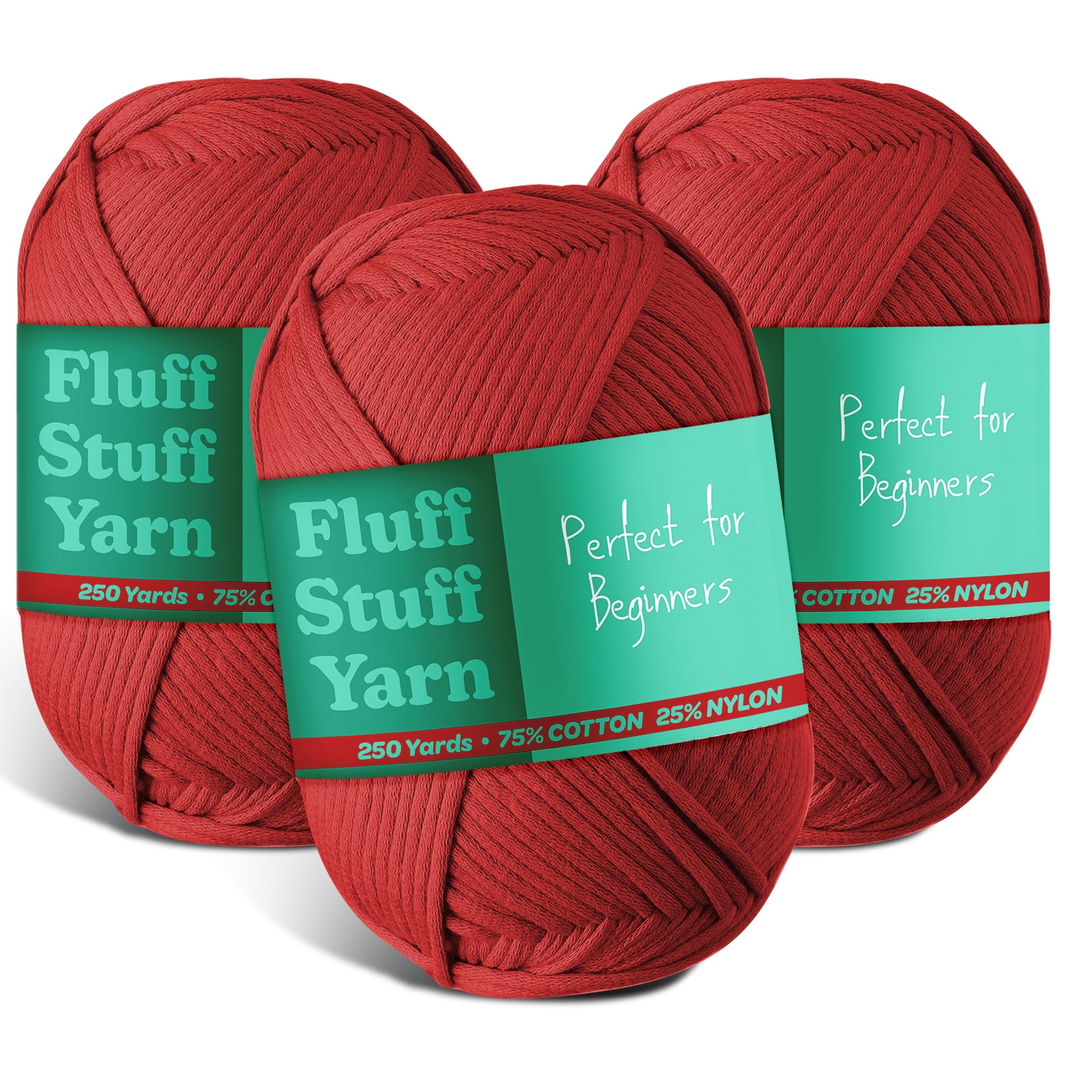 (3 pack) LammaLoe Cotton Yarn For Crocheting And Knitting, (250 Yards ...
