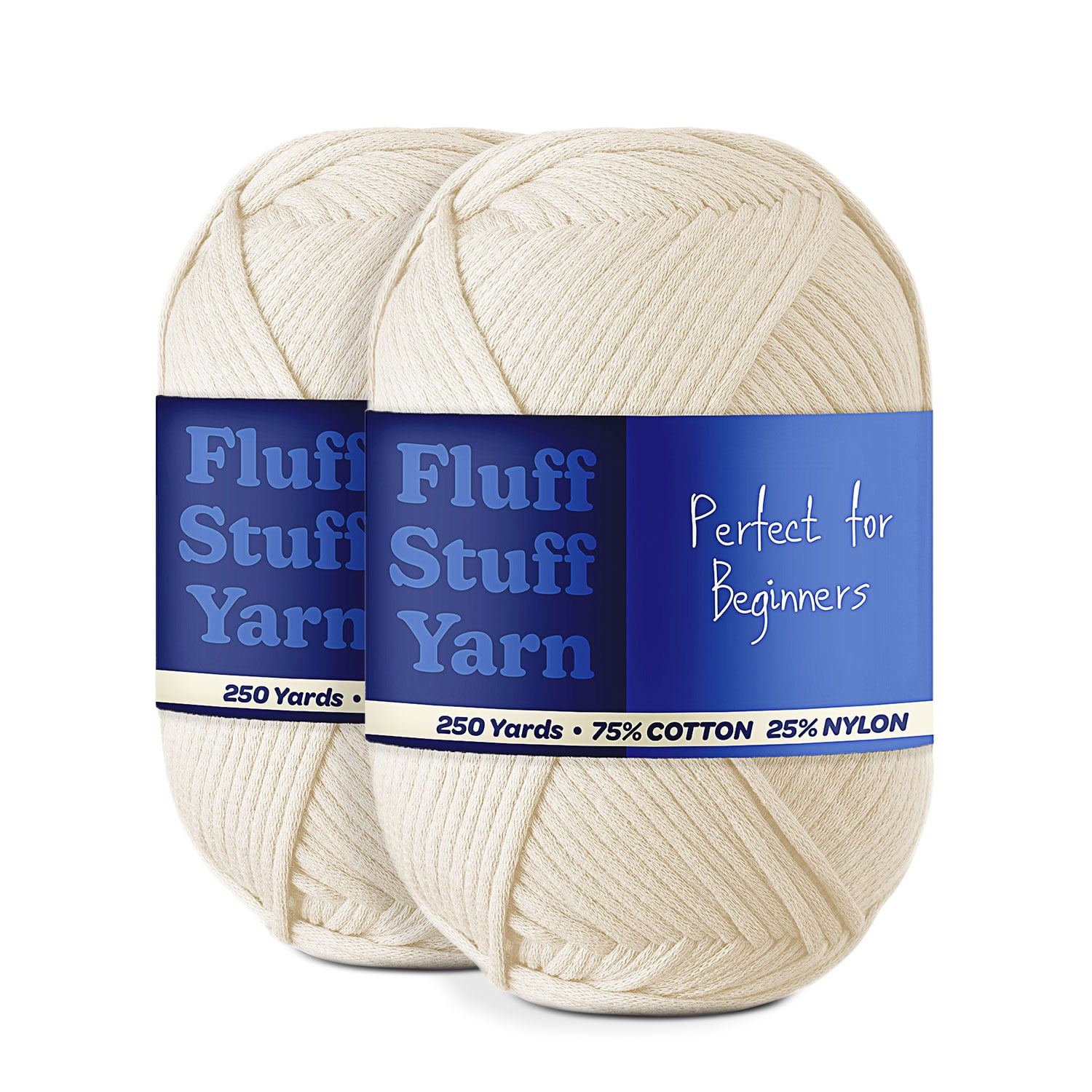 (2 pack) Craftbud Cotton Yarn For Crocheting And Knitting, (250 Yards ...