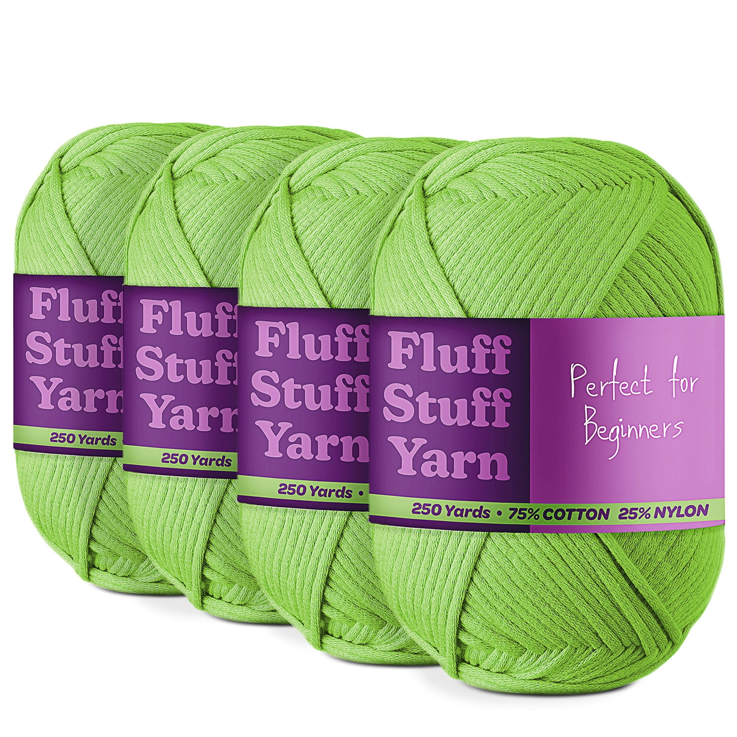 (4 pack) LammaLoe Cotton Yarn For Crocheting And Knitting, (250 Yards ...