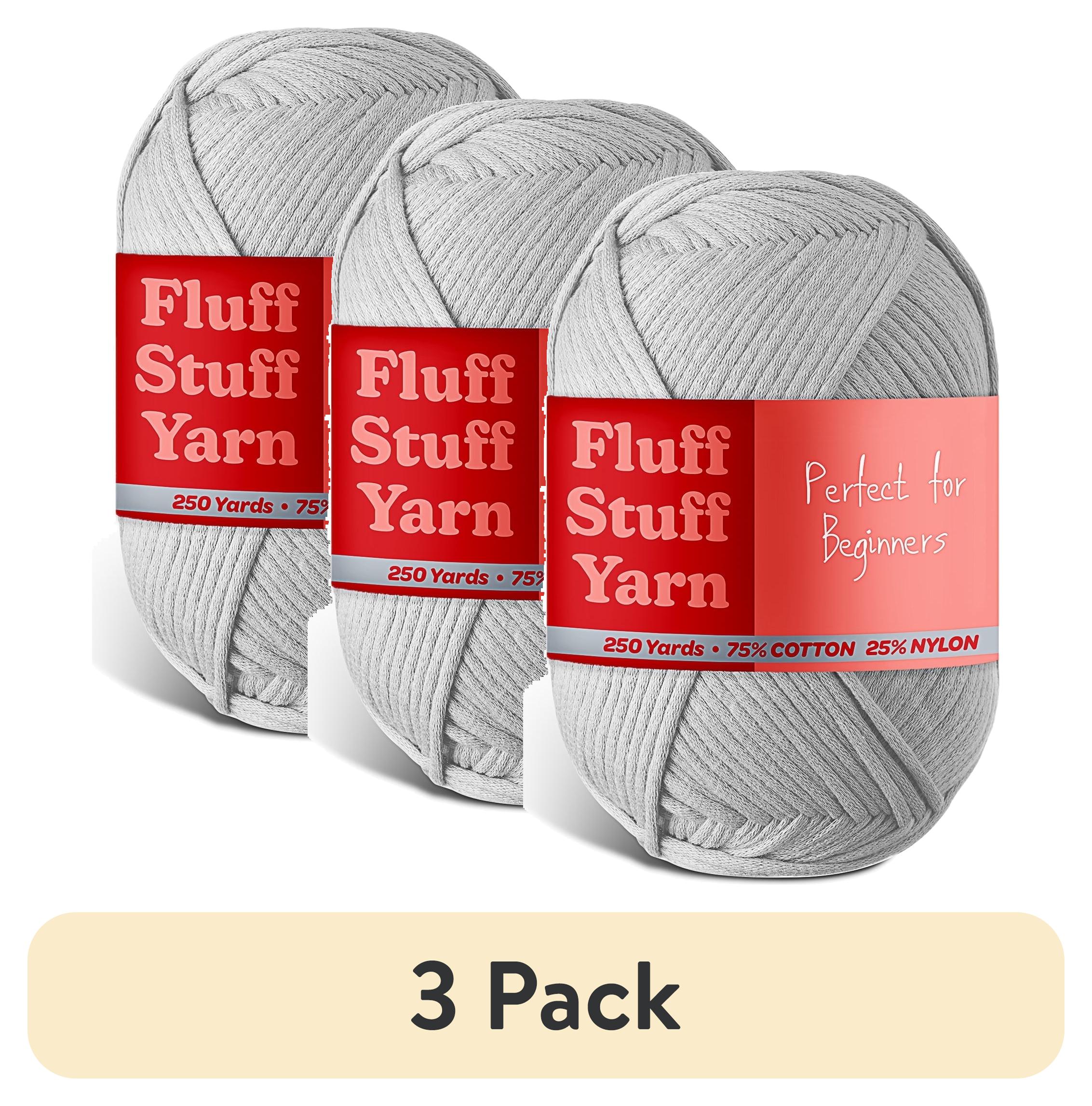 (3 pack) Craftbud Cotton Yarn For Crocheting And Knitting, (250 Yards ...