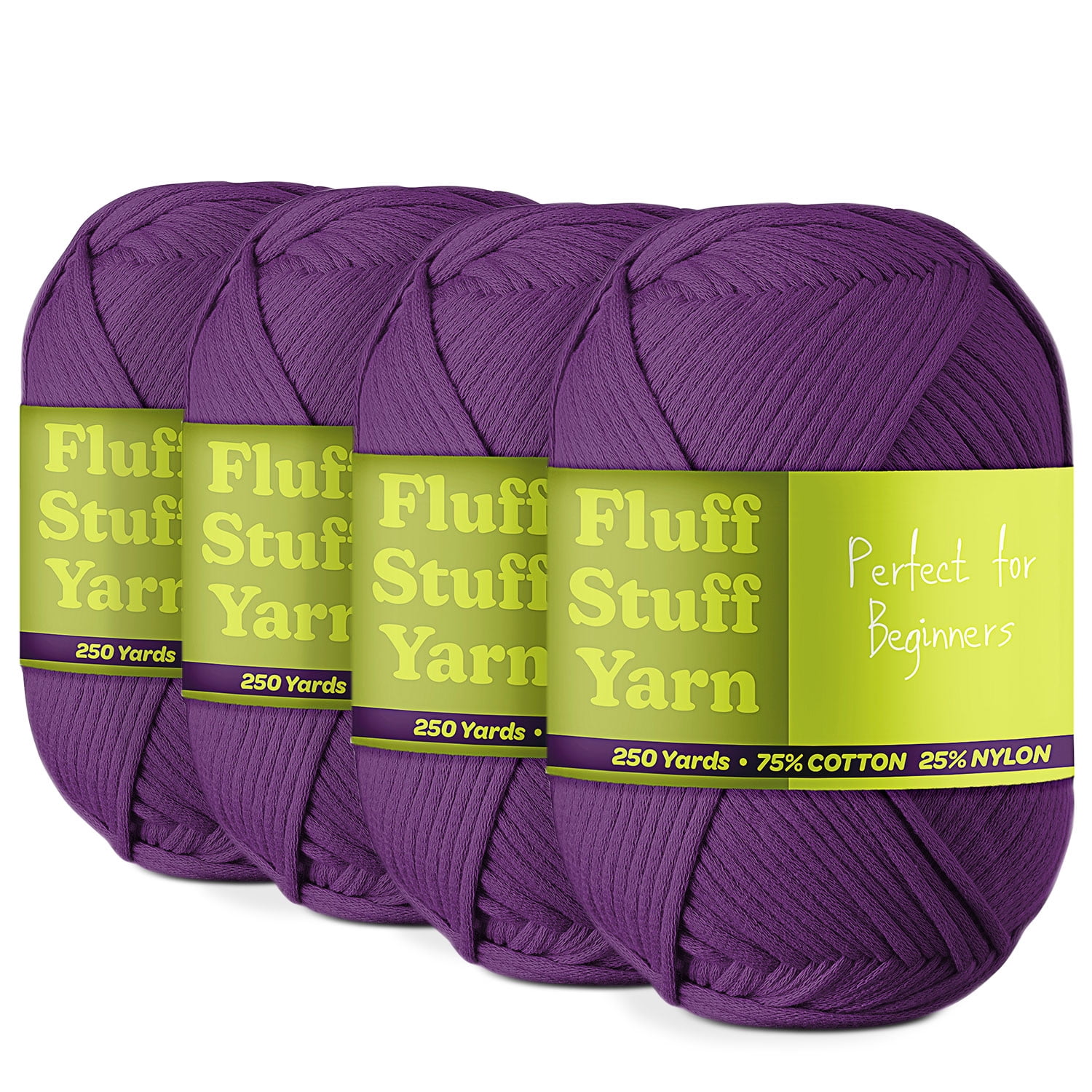 (4 pack) LammaLoe Cotton Yarn For Crocheting And Knitting, (250 Yards ...
