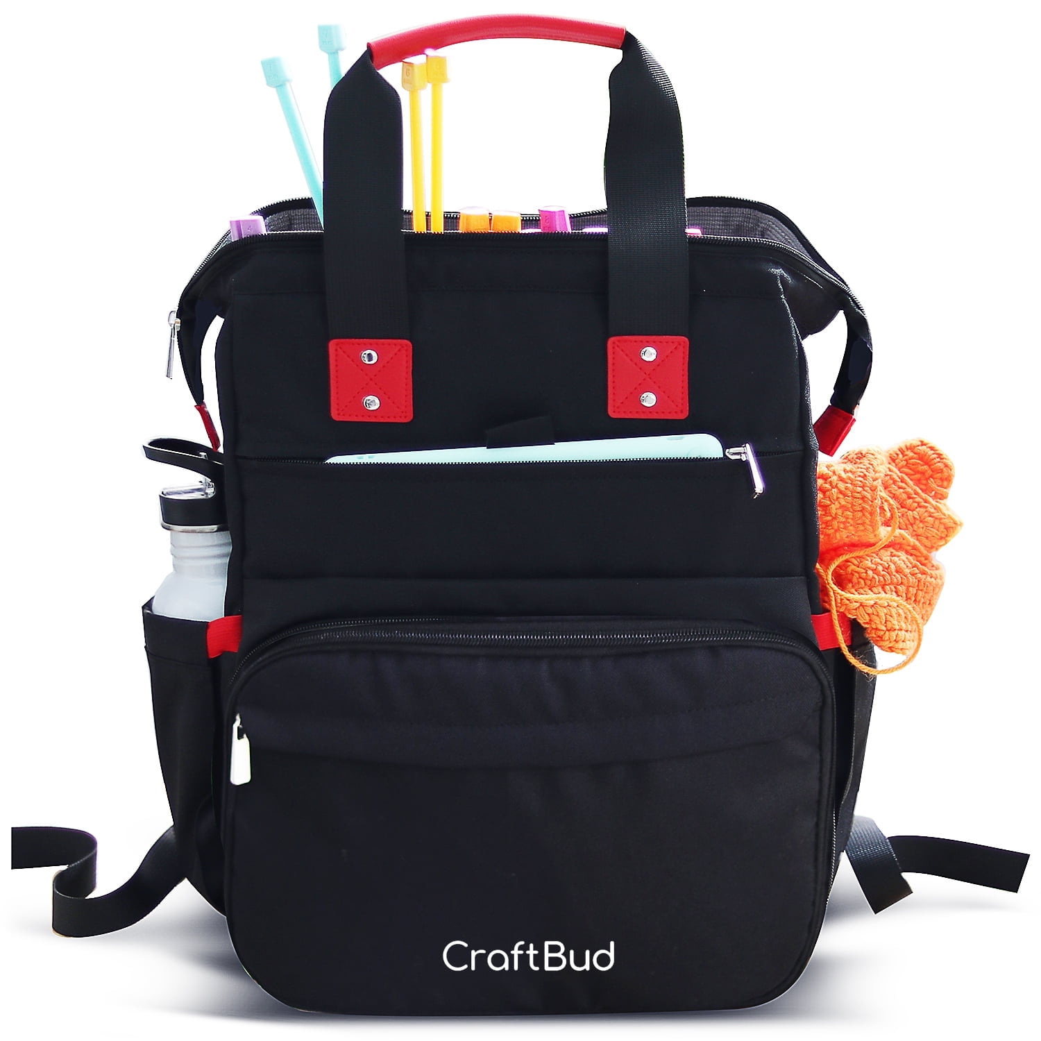 Craftbud Crochet Backpack Yarn Organizer, Durable Knitting Bag For ...