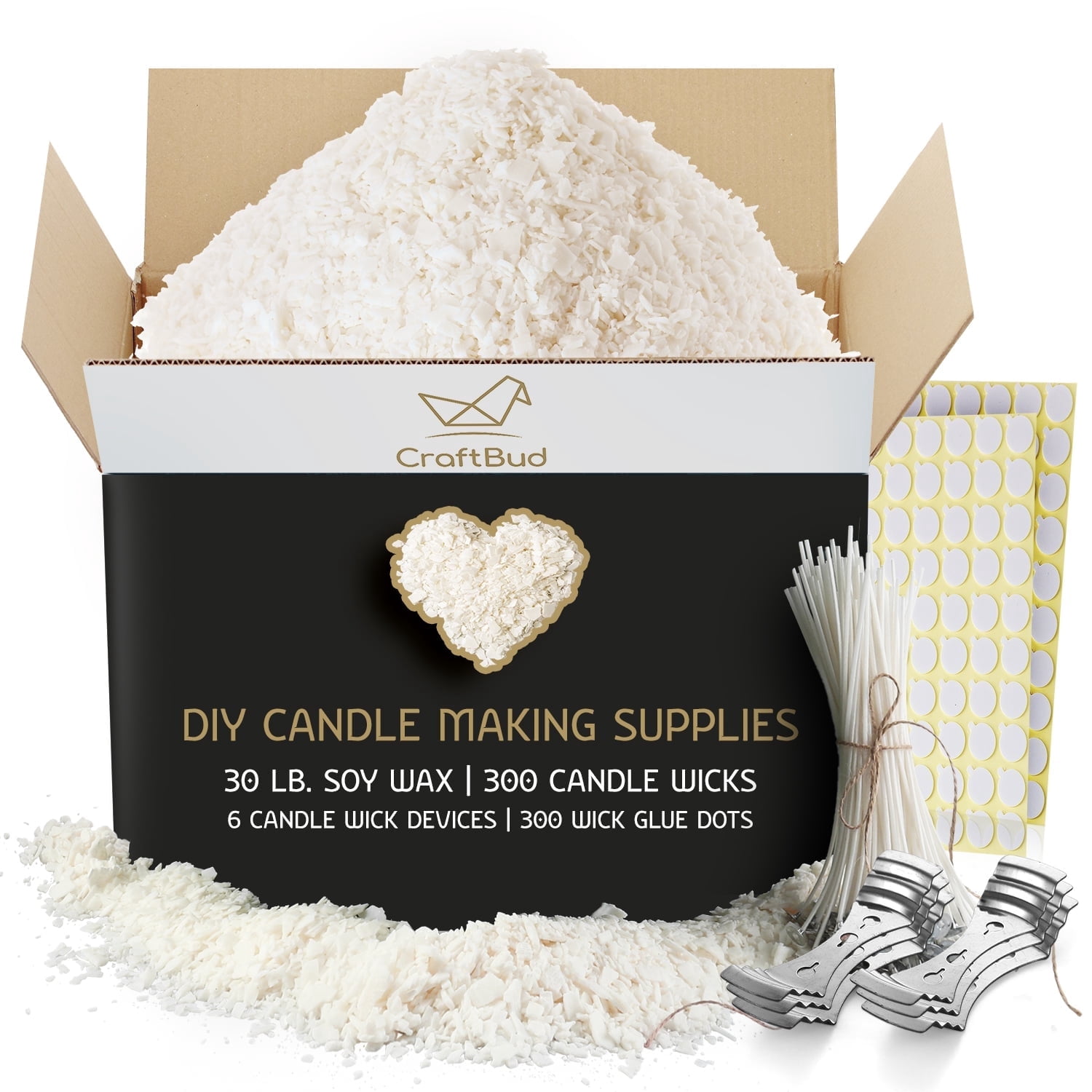 Craftbud DIY Natural Soy Candle Wax, Bulk Candle Making Supplies for ...