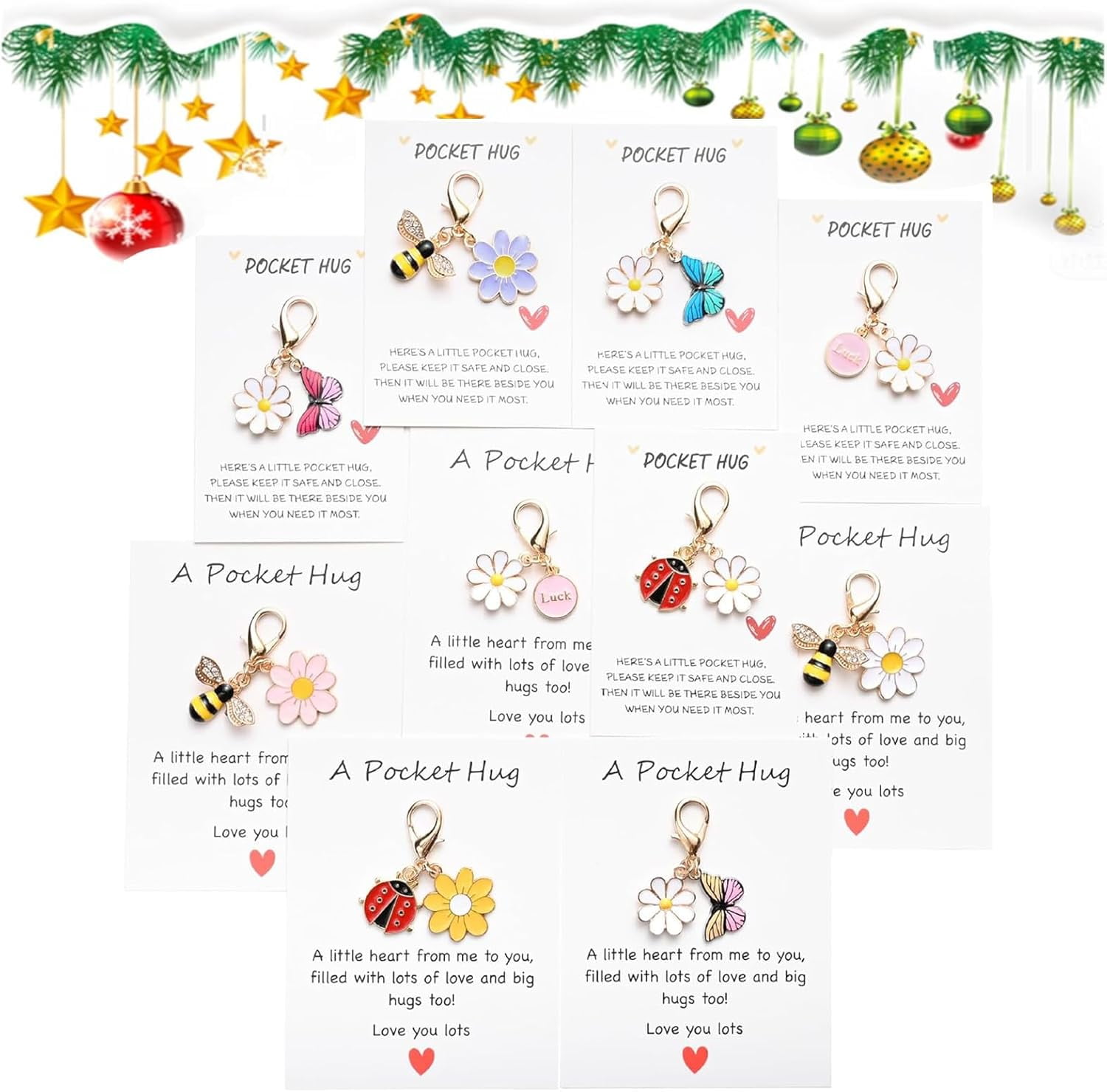 Crafted By Hand-20 Sets Hug Favors, Included Playful Pun Cards and 10 ...