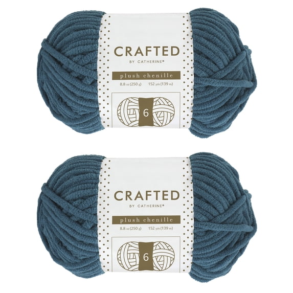 Crafted by Catherine Plush Chenille Yarn for Knitting, Crocheting and ...