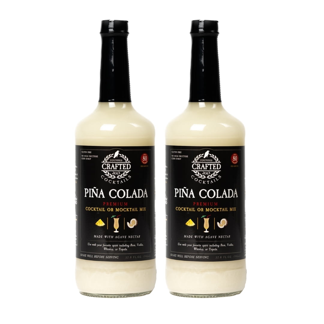 Crafted Cocktails Piña Colada Mix | 2 Pack | Coconut Cream, Pineapple ...