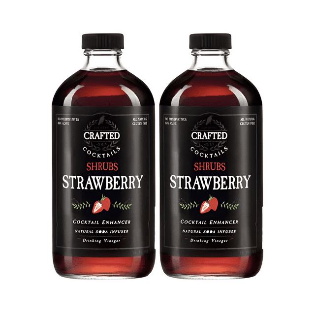 Crafted Cocktails - Strawberry Shrubs - 2 Pack - Use as cocktail ...