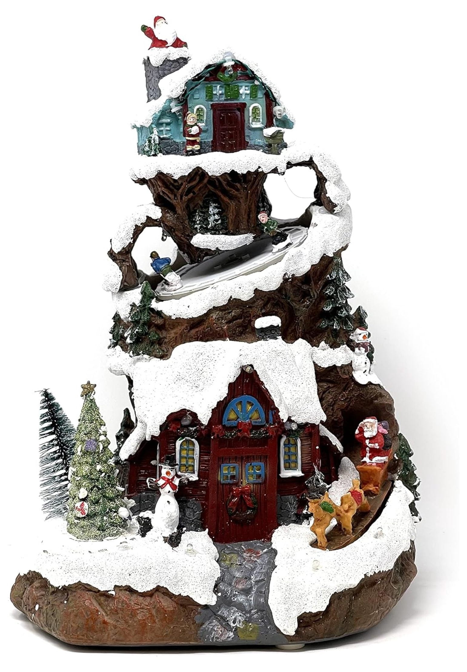 Crafted Polyresin Christmas House Collectable Figurine with USB and ...