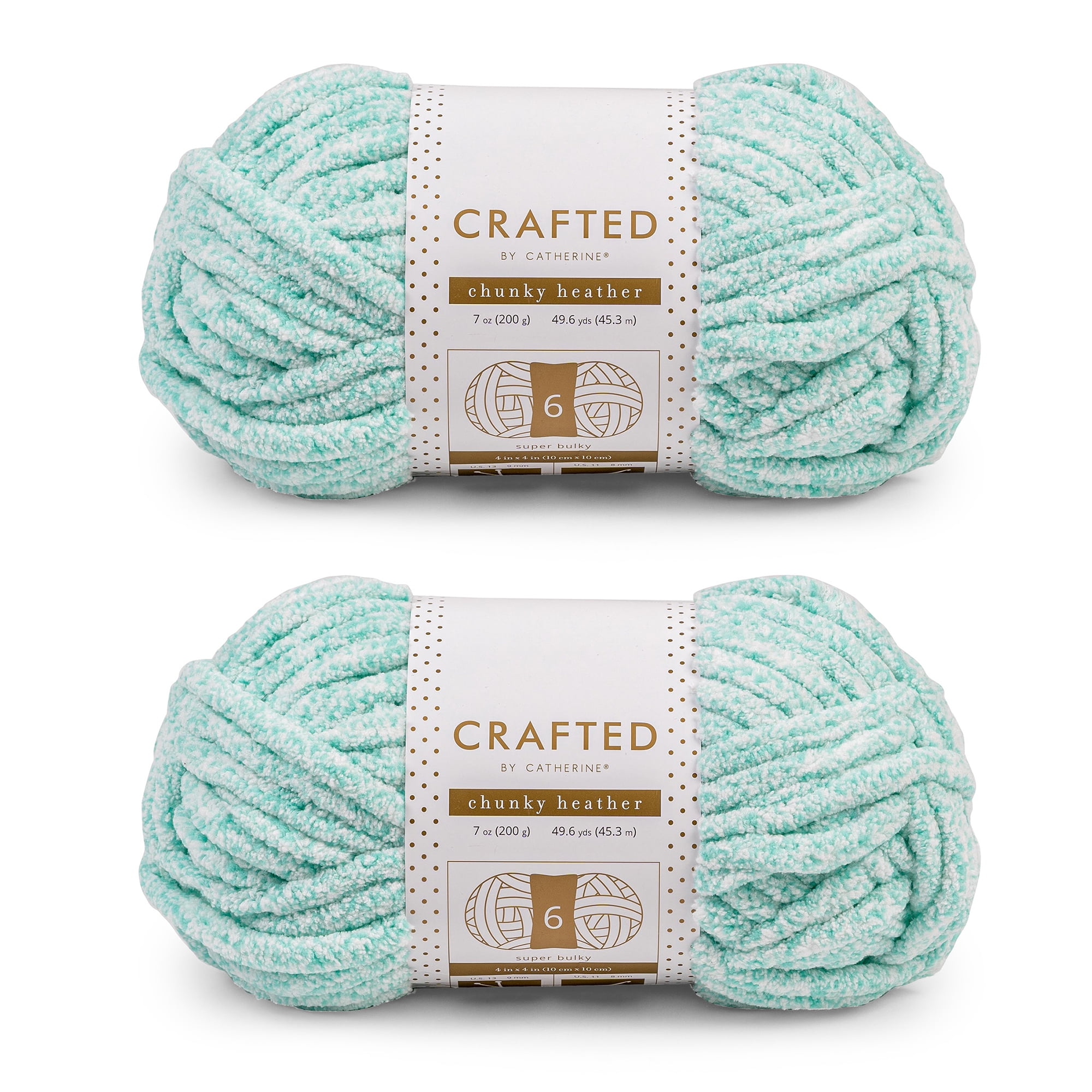 Crafted by Catherine Aqua Chunky Heather Super Bulky Yarn, 49 yards ...