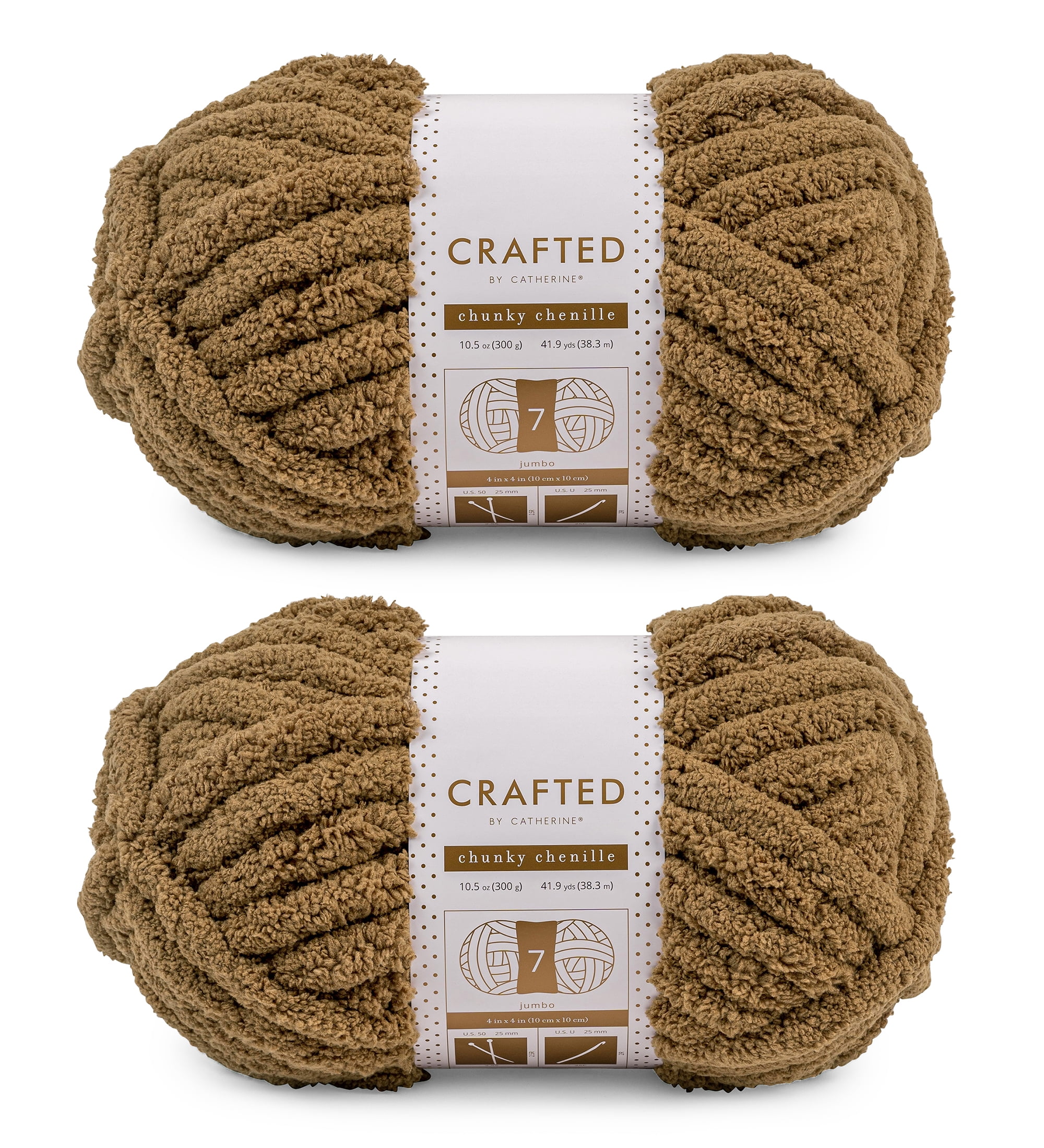 Crafted by Catherine Brown Chunky Chenille Jumbo Yarn, 41 yards, 10.5oz ...