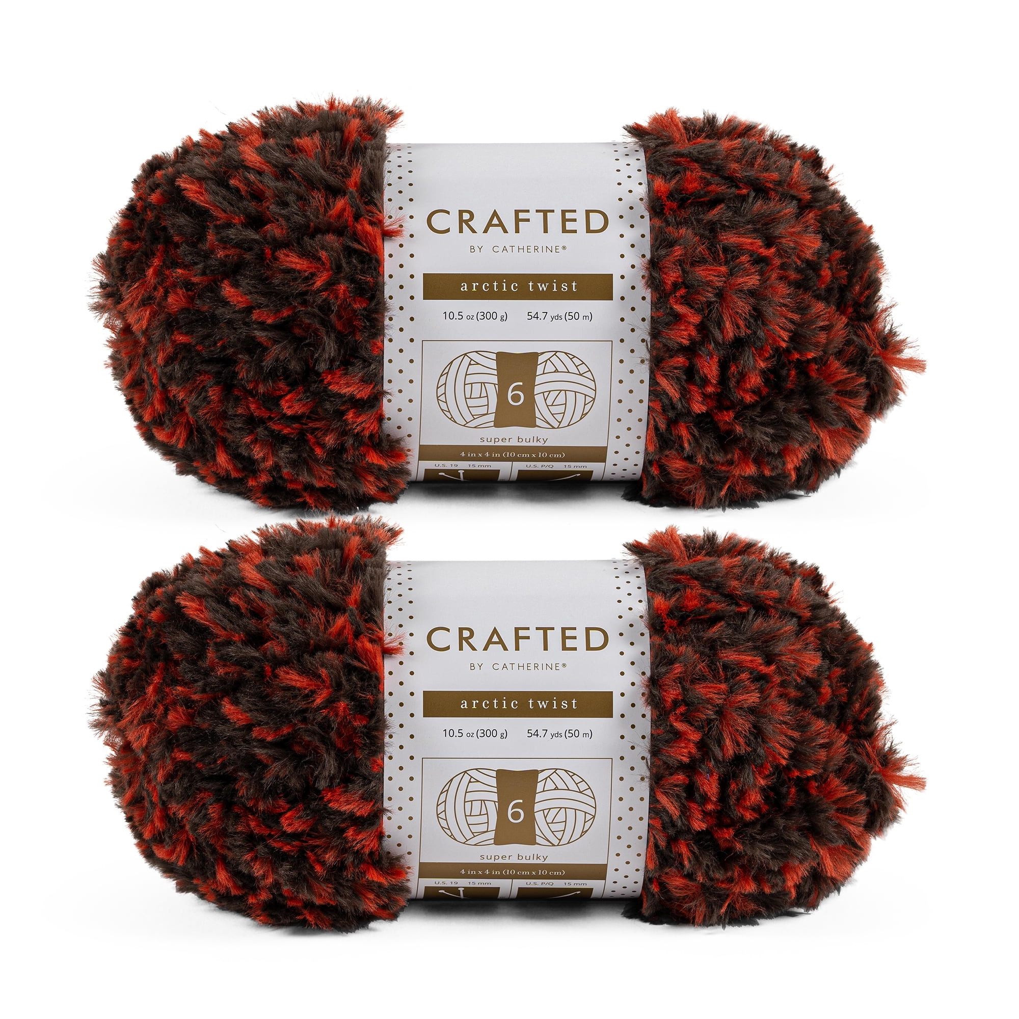 Crafted by Catherine Cherry Arctic Twist Faux Fur Super Bulky Yarn, 54 ...
