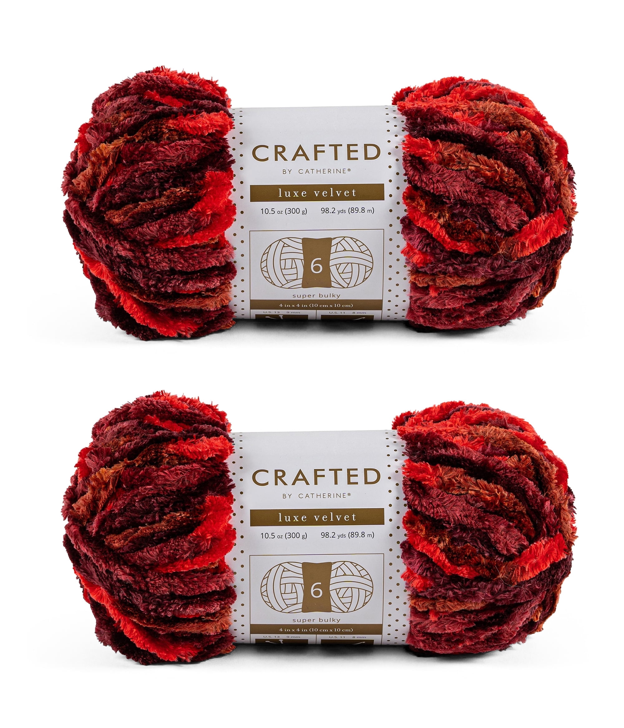 Crafted by Catherine Fall Multi Luxe Velvet Super Bulky Yarn, 98 yards ...