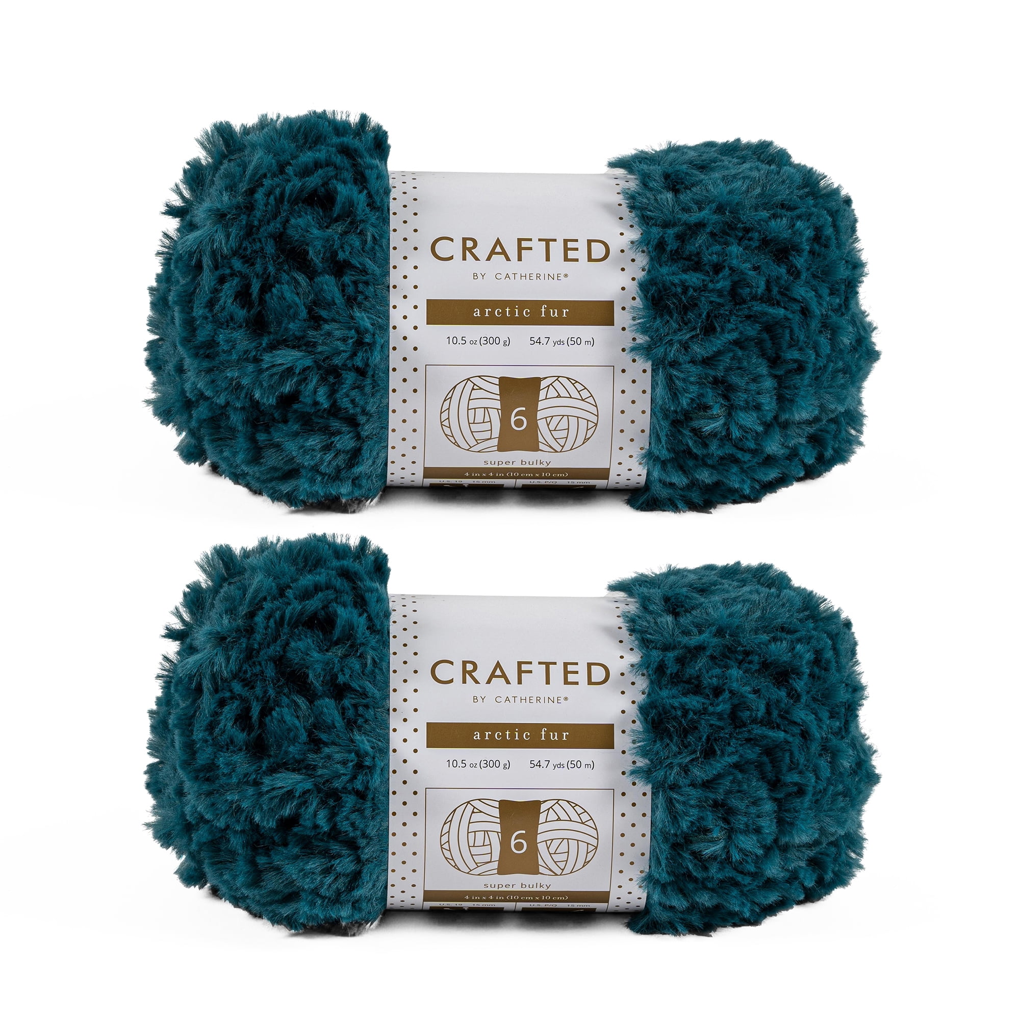 Crafted by Catherine Green Arctic Faux Fur Super Bulky Yarn, 54 Yards ...