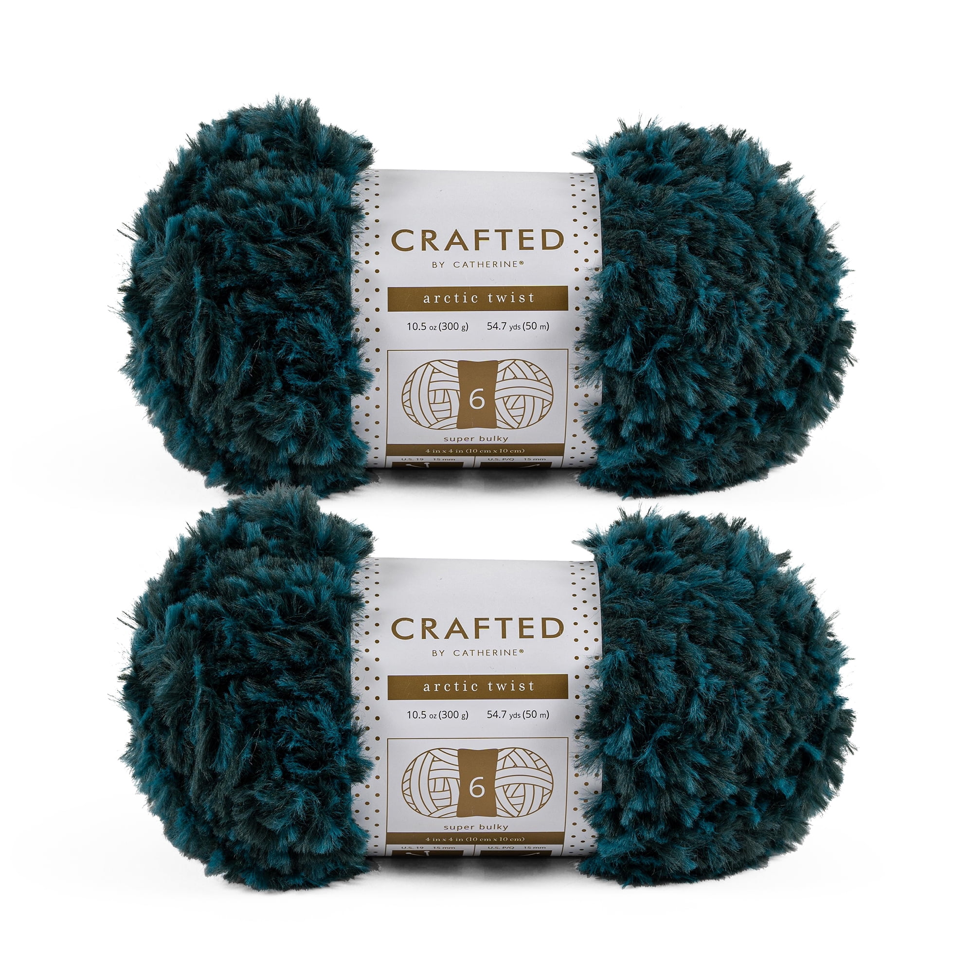 Crafted by Catherine Green Multi Arctic Twist Faux Fur Super Bulky Yarn ...