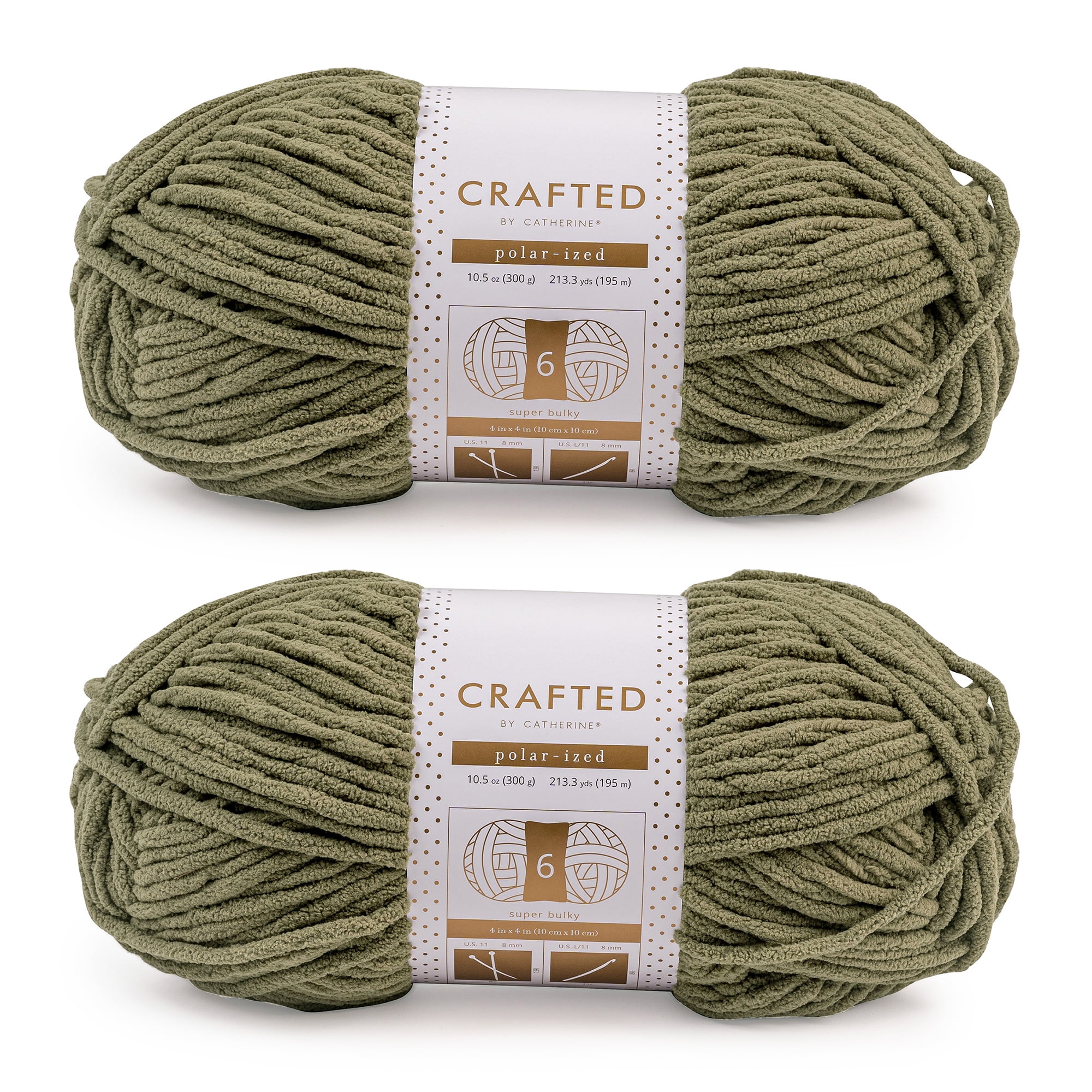 Crafted by Catherine Green Solid Polarized Super Bulky Yarn, 213 yards ...