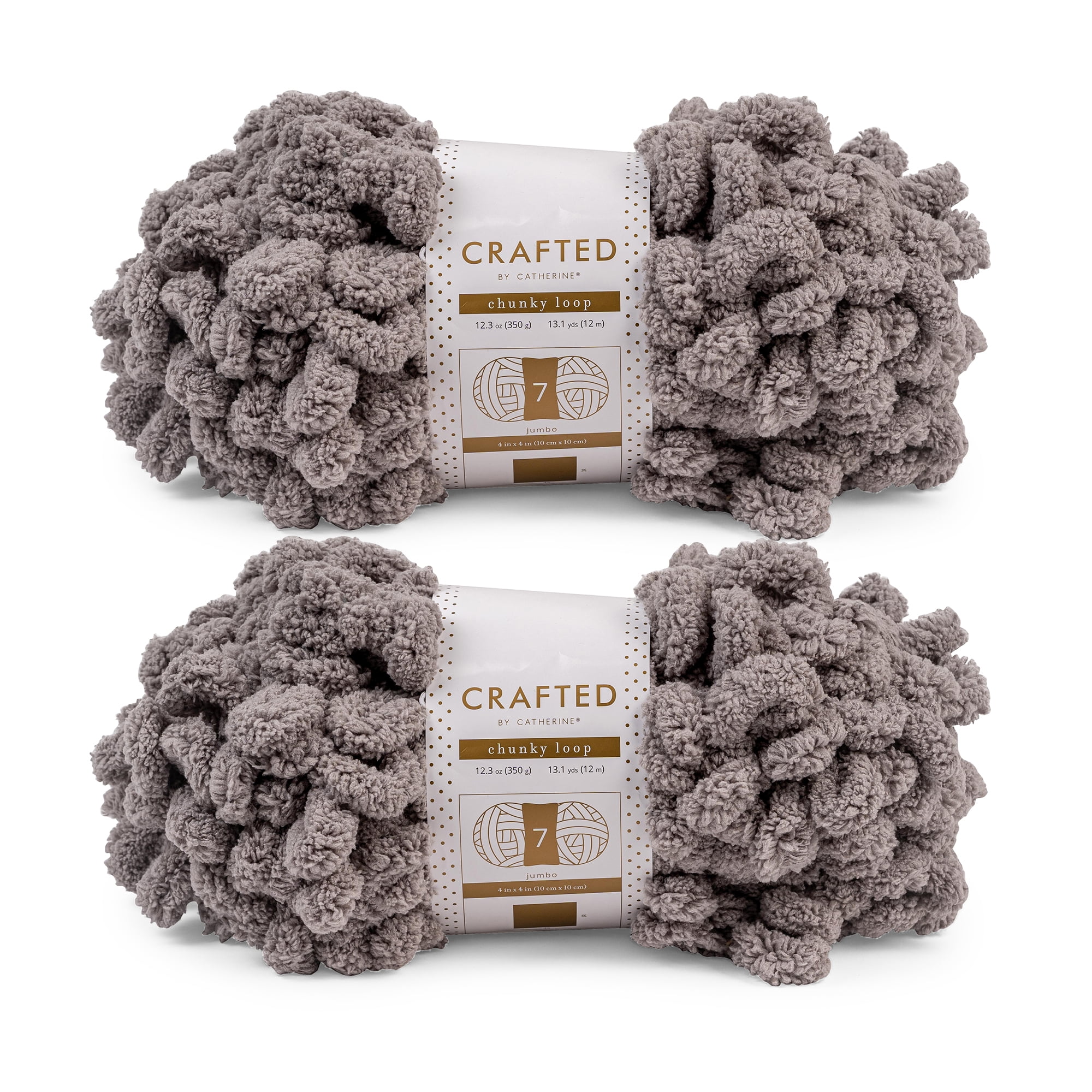 Crafted by Catherine Grey Chunky Loop Jumbo Yarn, 13 yards, 12.3oz/350g ...