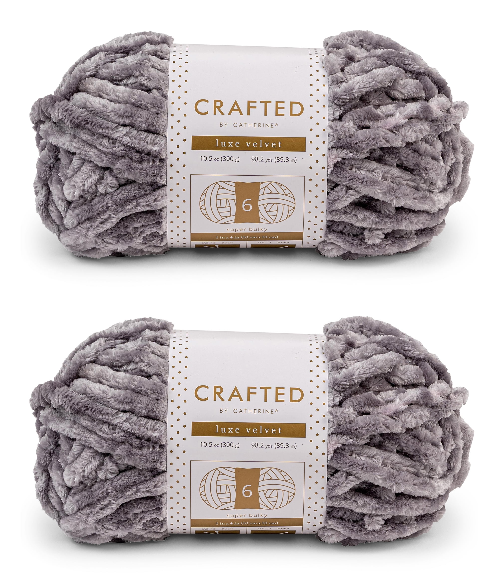 Crafted by Catherine Grey Luxe Velvet Super Bulky Yarn, 98 yards, 10 ...
