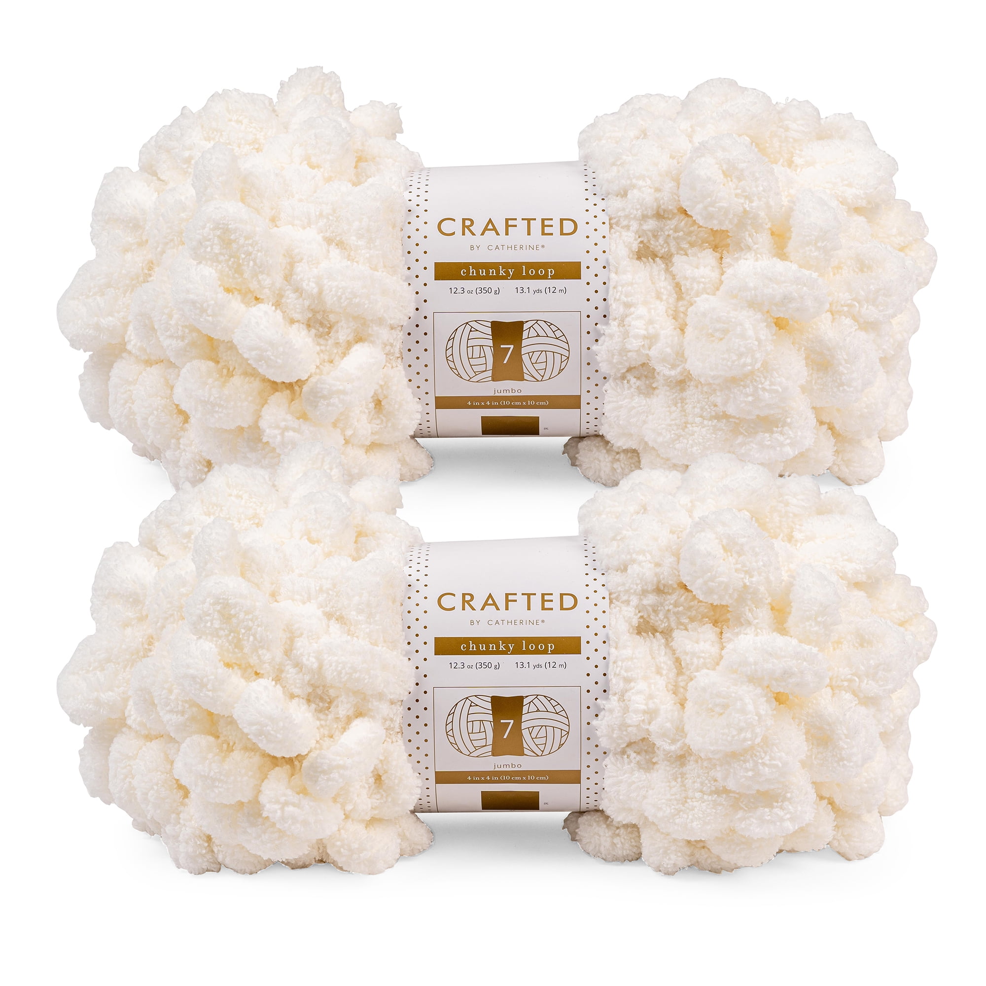 Crafted by Catherine Ivory Chunky Loop Jumbo Yarn, 13 yards, 12.3oz ...