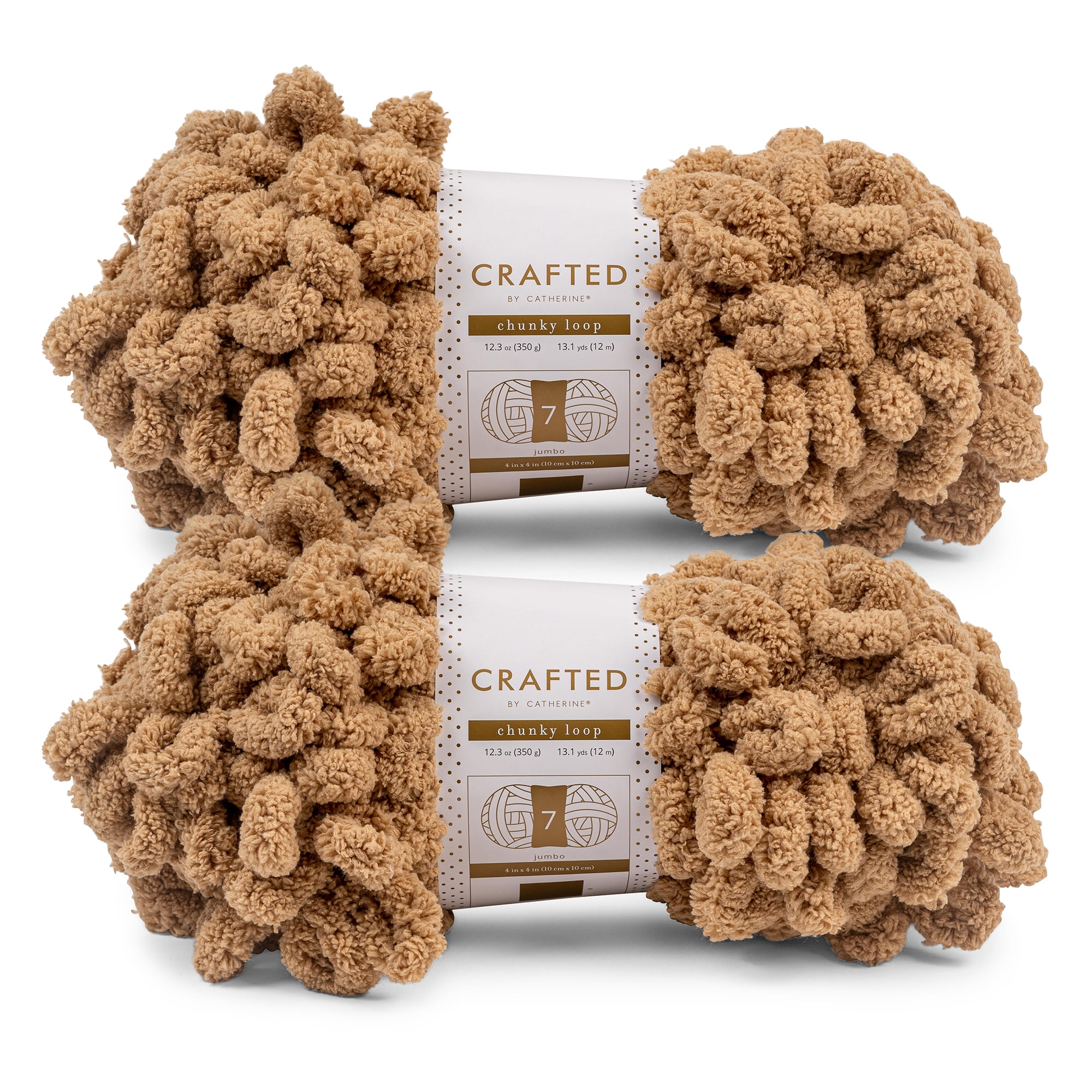 Crafted by Catherine Khaki Chunky Loop Jumbo Yarn, 13 yards, 12.3oz ...
