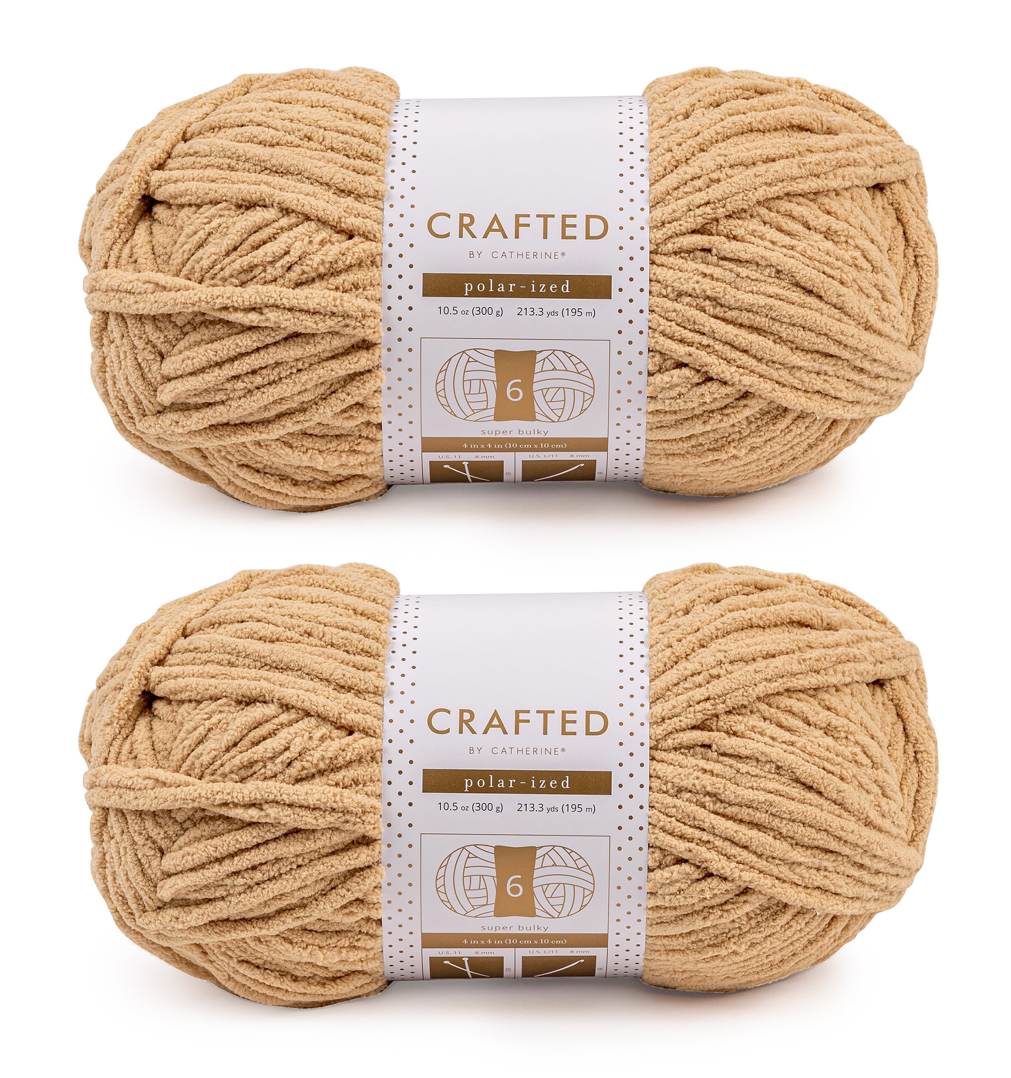 Crafted by Catherine Khaki Solid Polarized Super Bulky Yarn, 213 yards ...