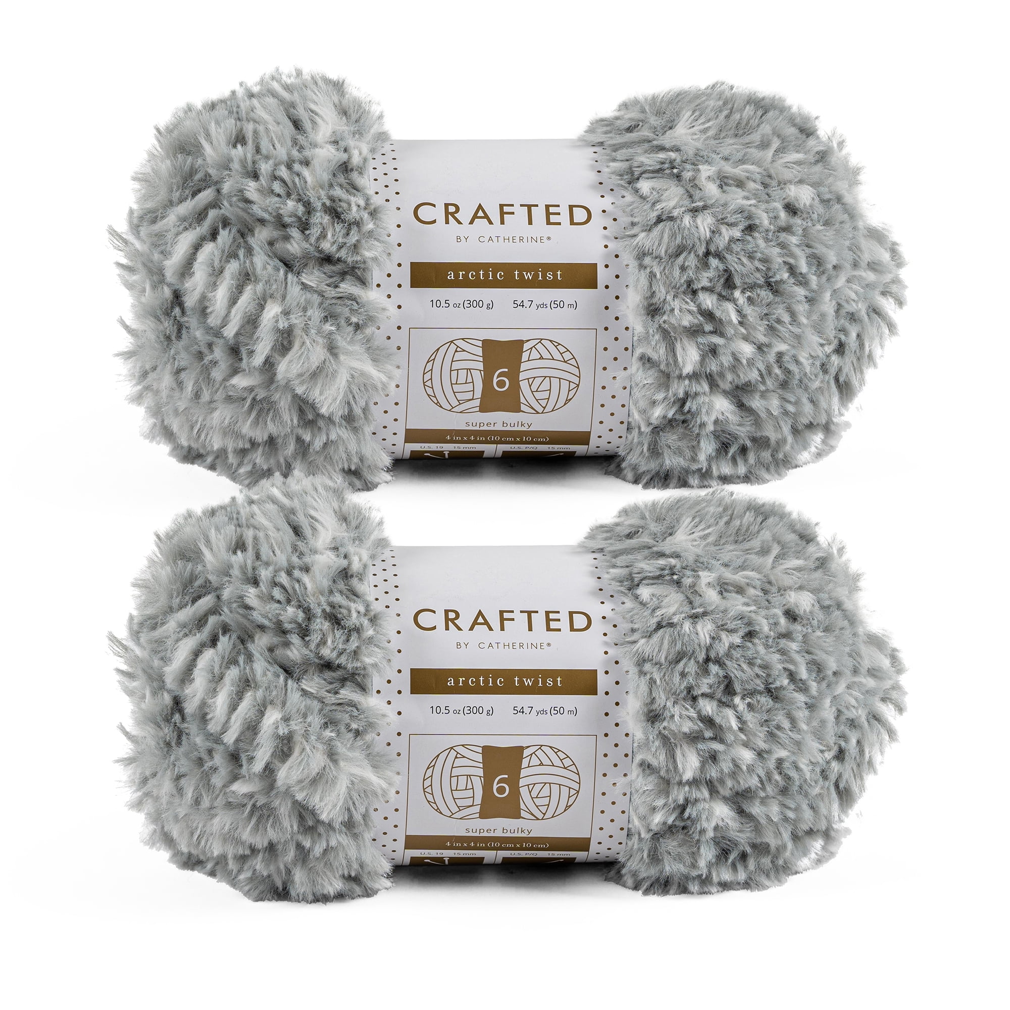 Crafted by Catherine Light Blue Multi Arctic Twist Faux Fur Super Bulky ...