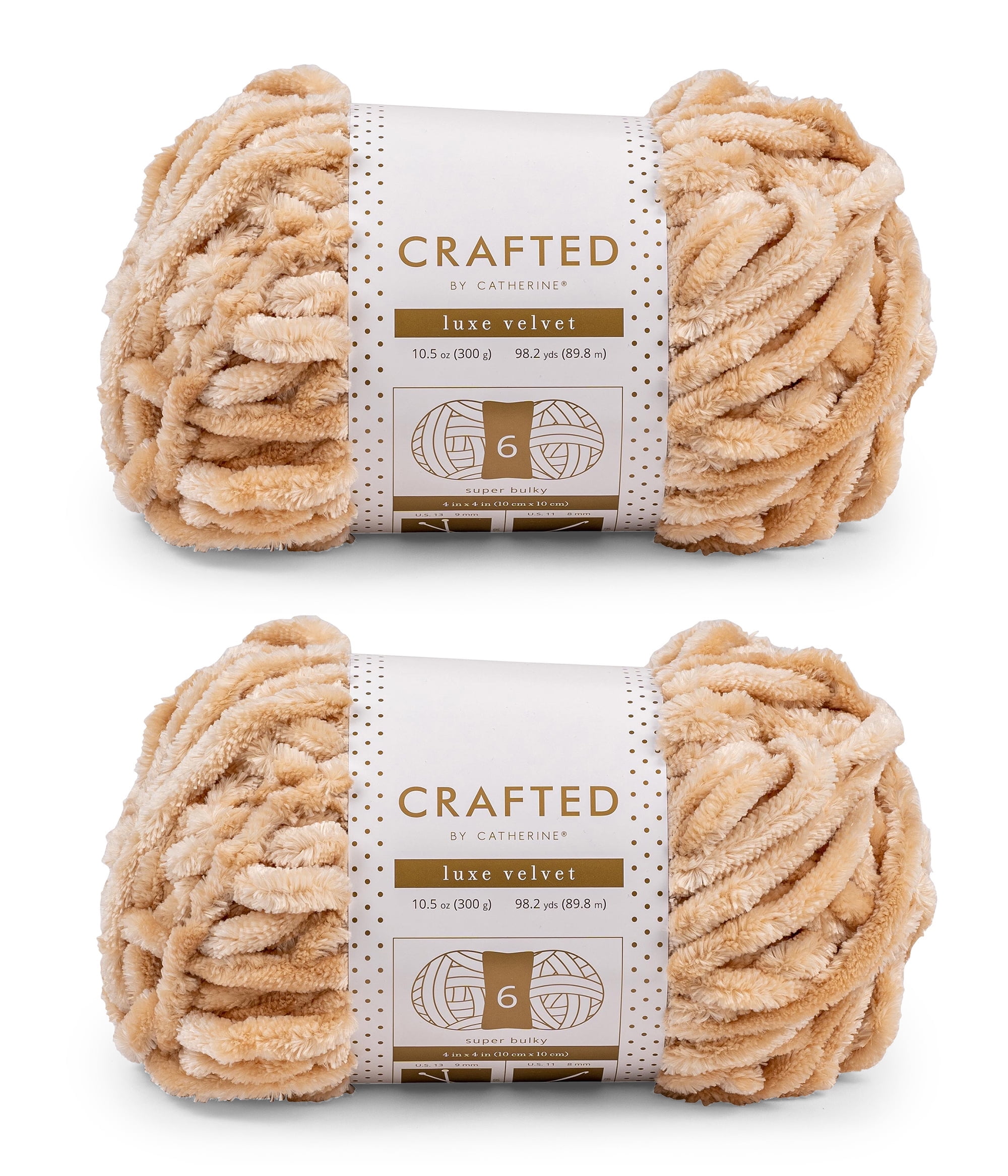 Crafted by Catherine Linen Luxe Velvet Super Bulky Yarn, 98 yards, 10 ...
