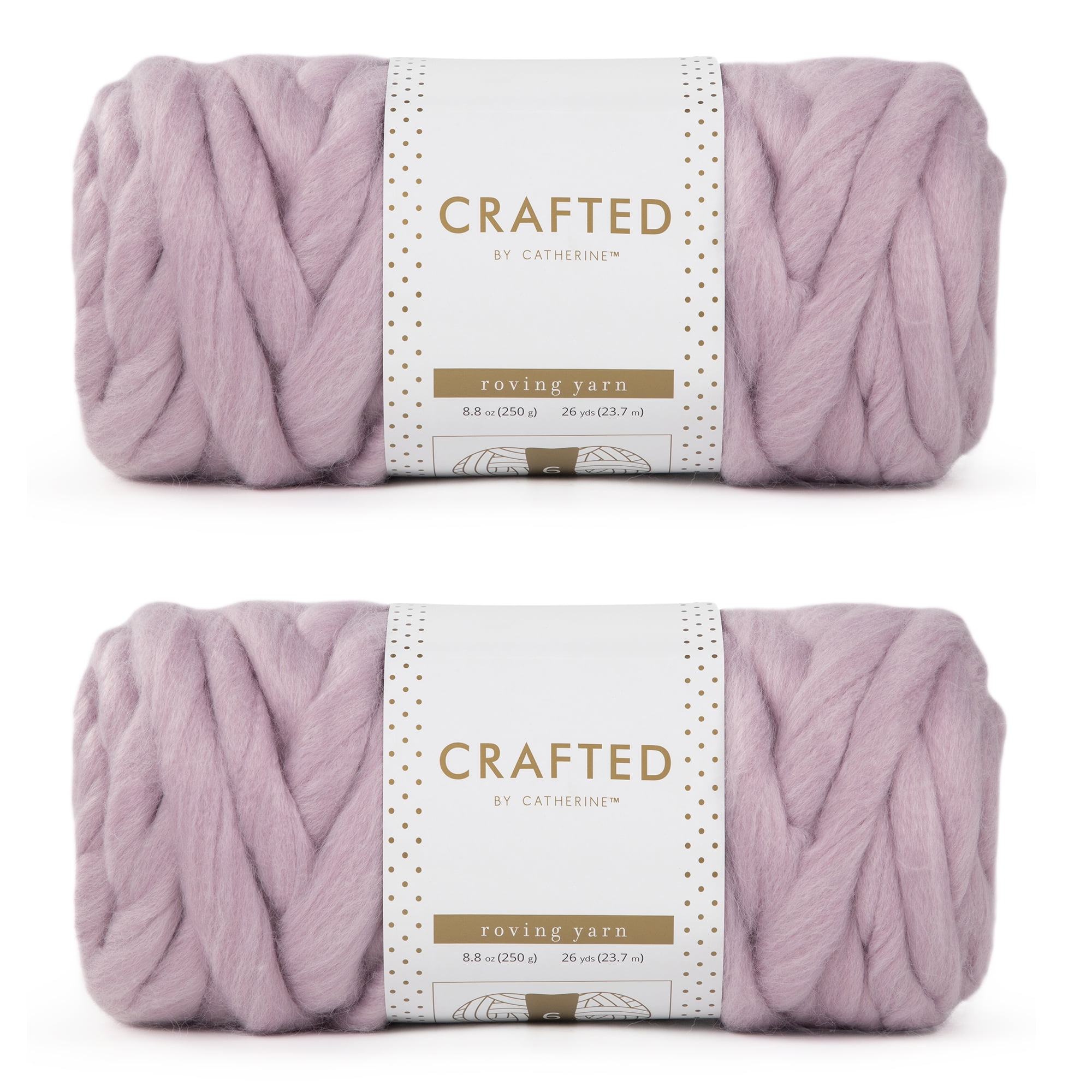 Crafted by Catherine Mauve Roving Super Bulky Yarn, 26 yards, 8.8oz ...