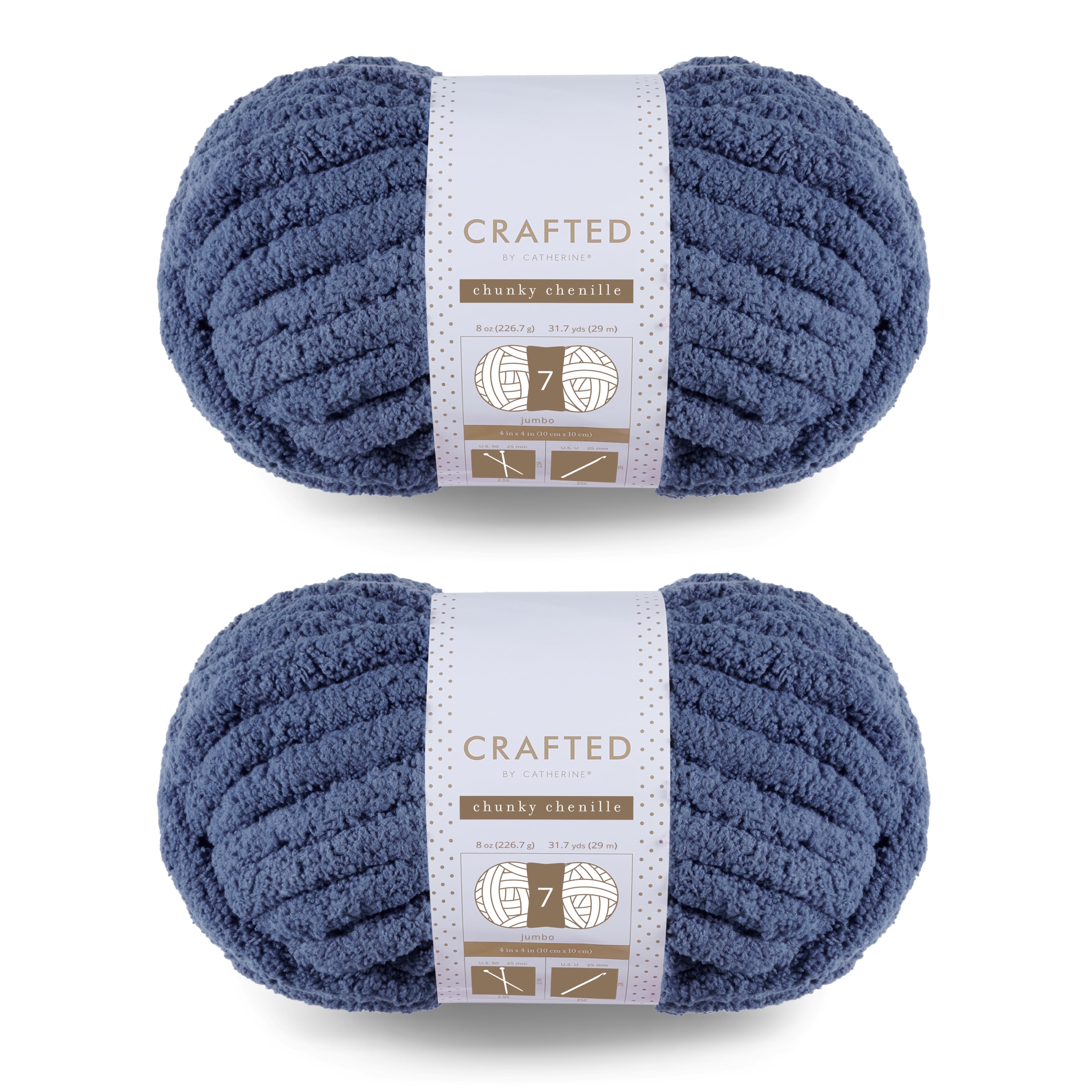 Crafted by Catherine Navy Chunky Chenille Jumbo Yarn, 41 yards, 10.5oz ...