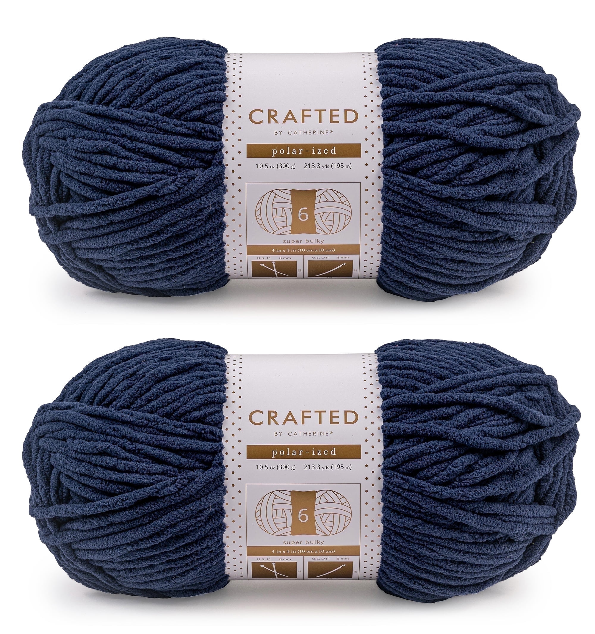Crafted by Catherine Navy Solid Polarized Super Bulky Yarn, 213 Yards ...
