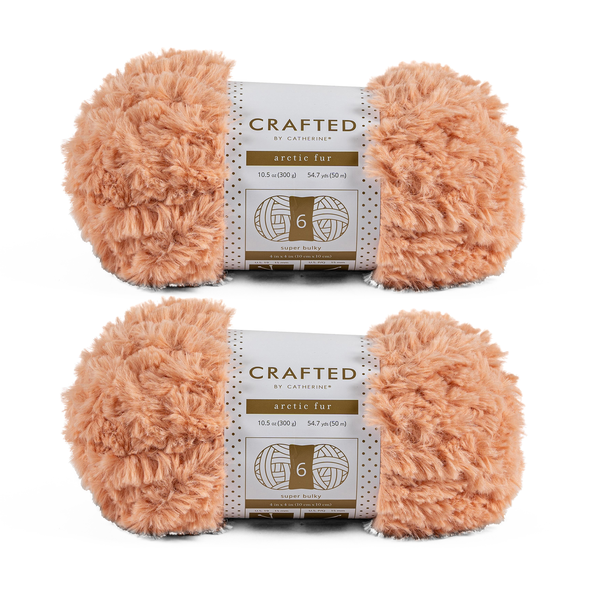 Crafted by Catherine Pink Arctic Faux Fur Super Bulky Yarn, 54 Yards ...