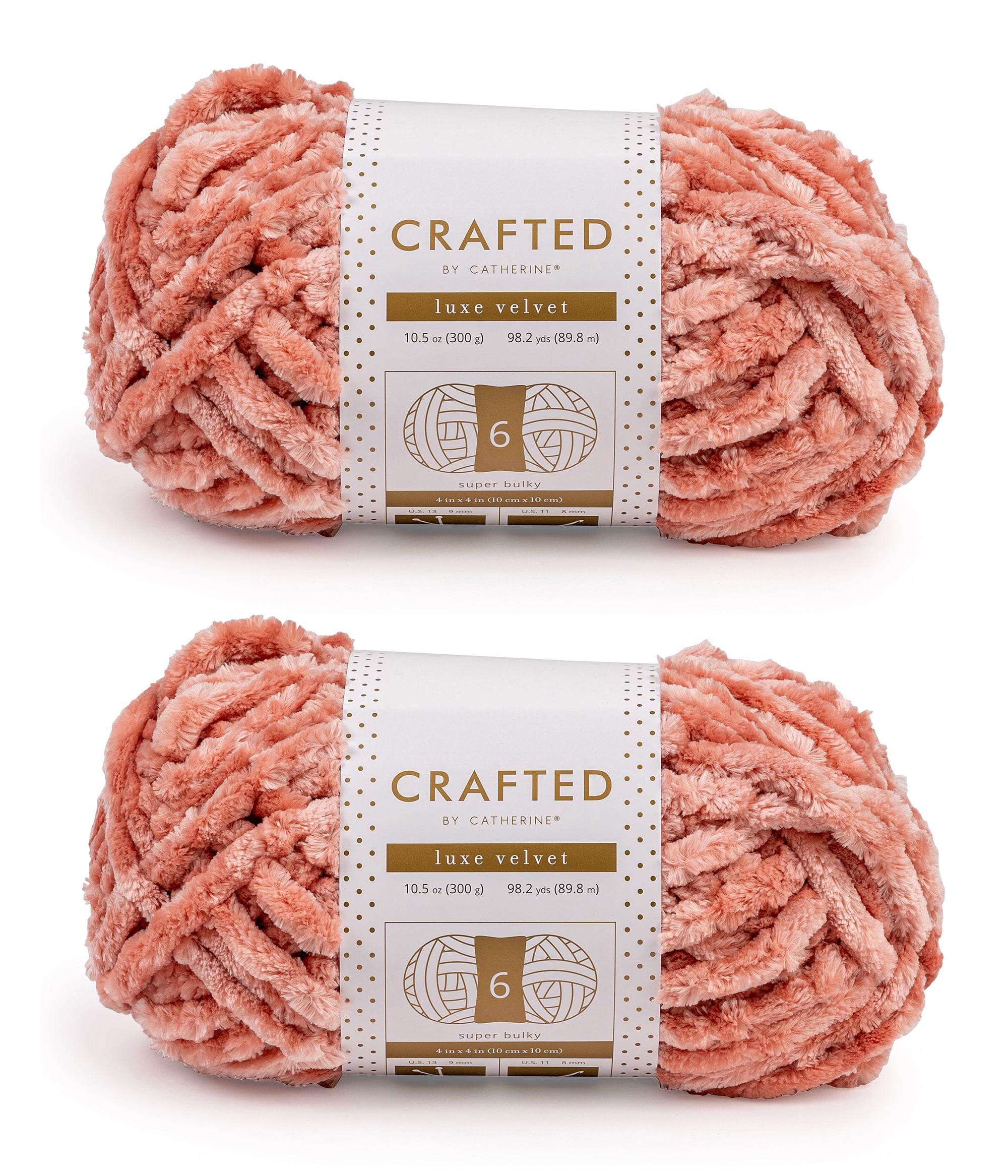 Crafted by Catherine Pink Luxe Velvet Super Bulky Yarn, 98 yards, 10 ...