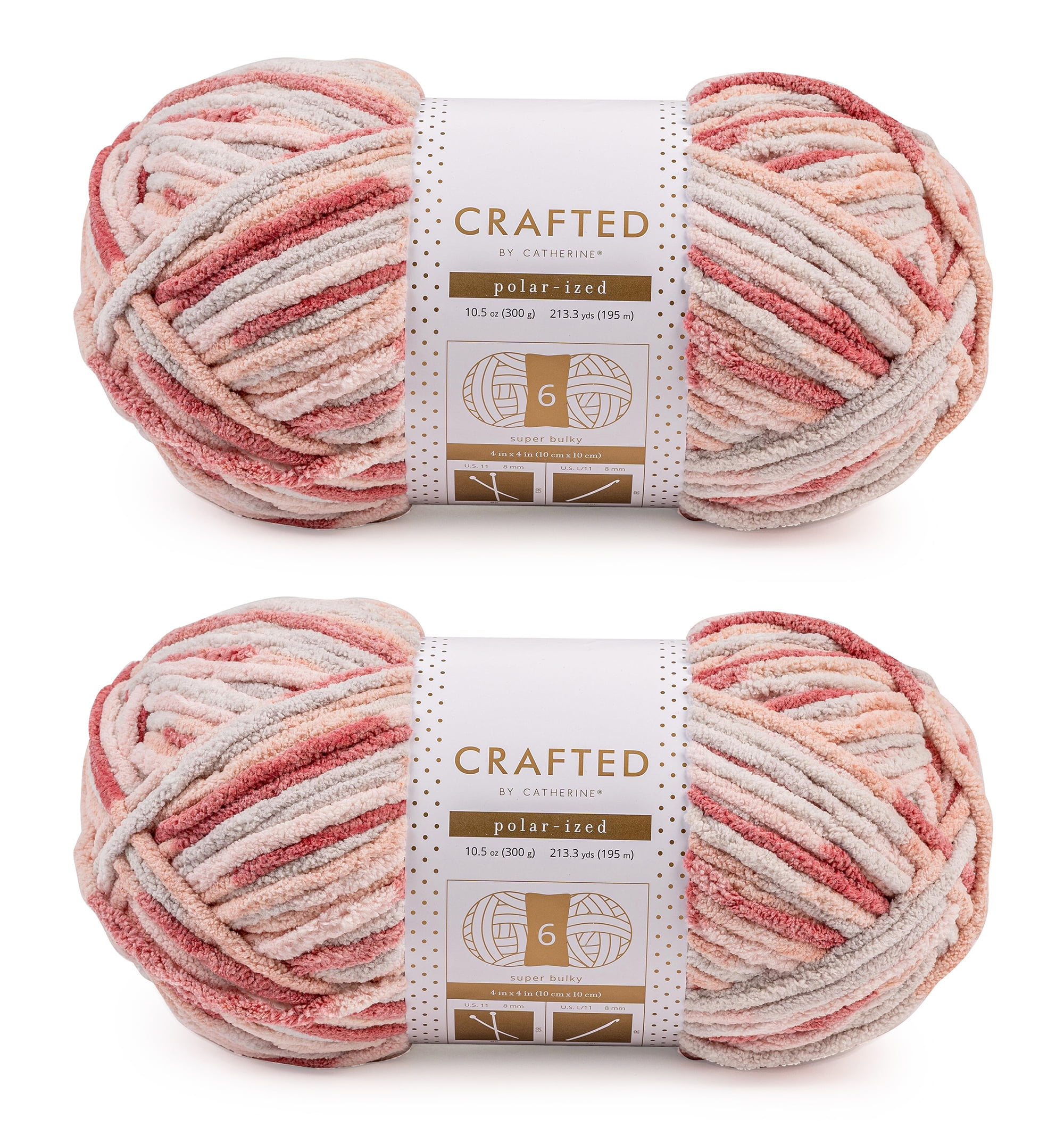 Crafted by Catherine Pink Multi Polarized Super Bulky Yarn, 213 yards ...