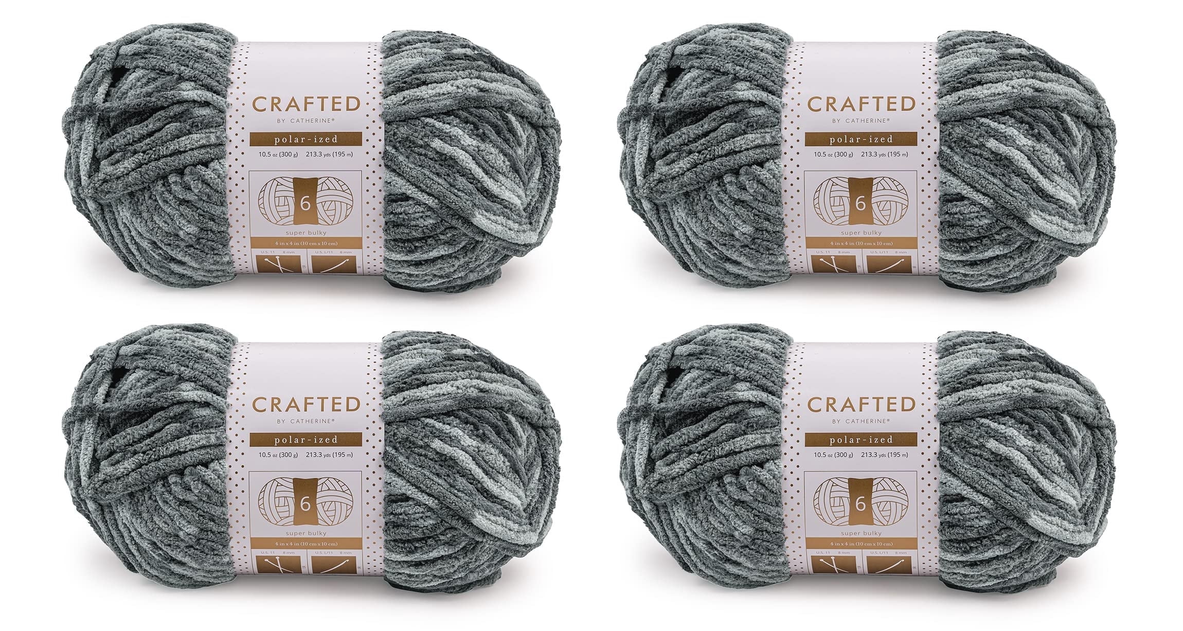 Crafted by Catherine Grey Multi Polarized Super Bulky Yarn, 213 Yards ...