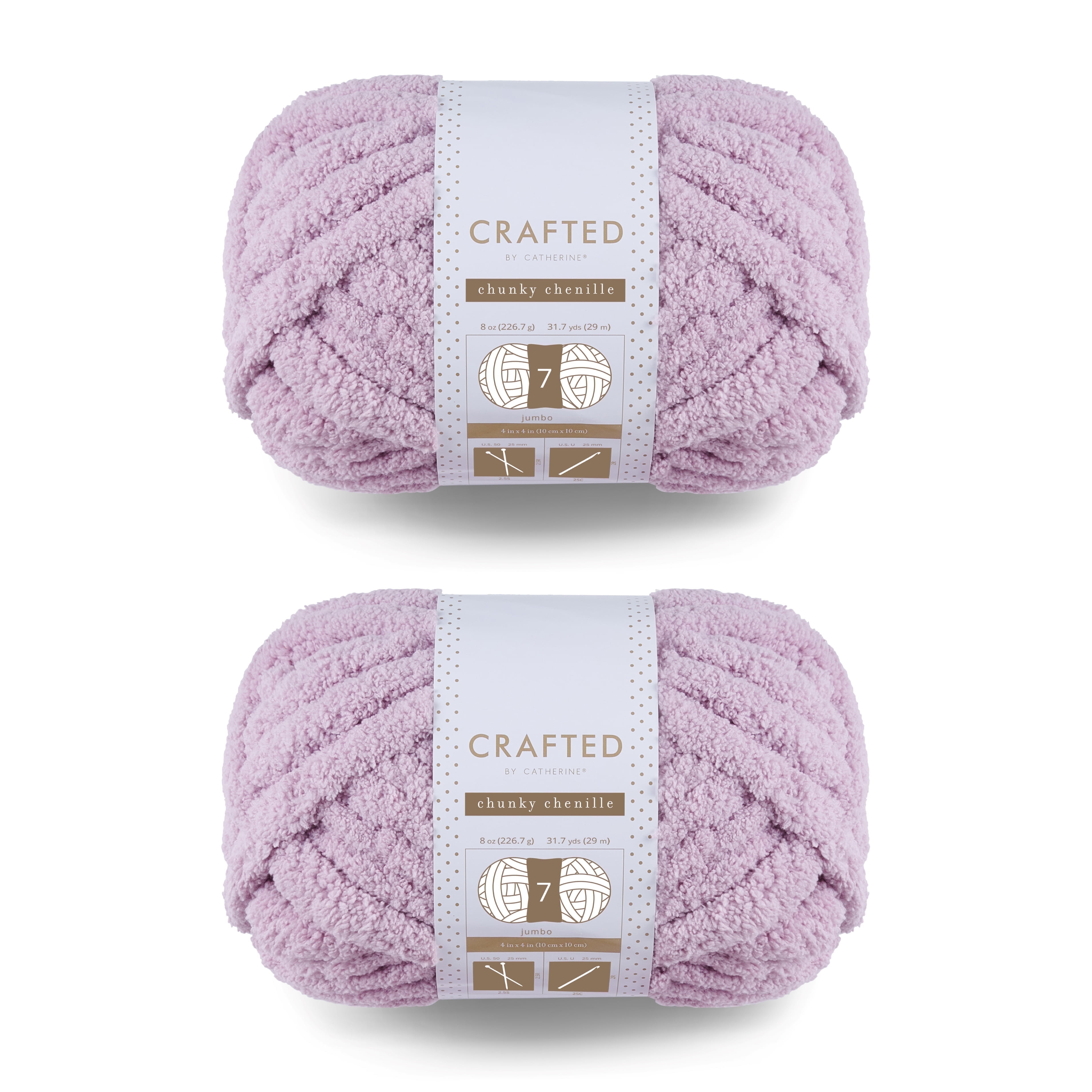 Crafted by Catherine Purple Chunky Chenille Jumbo Yarn, 41 yards, 10 ...
