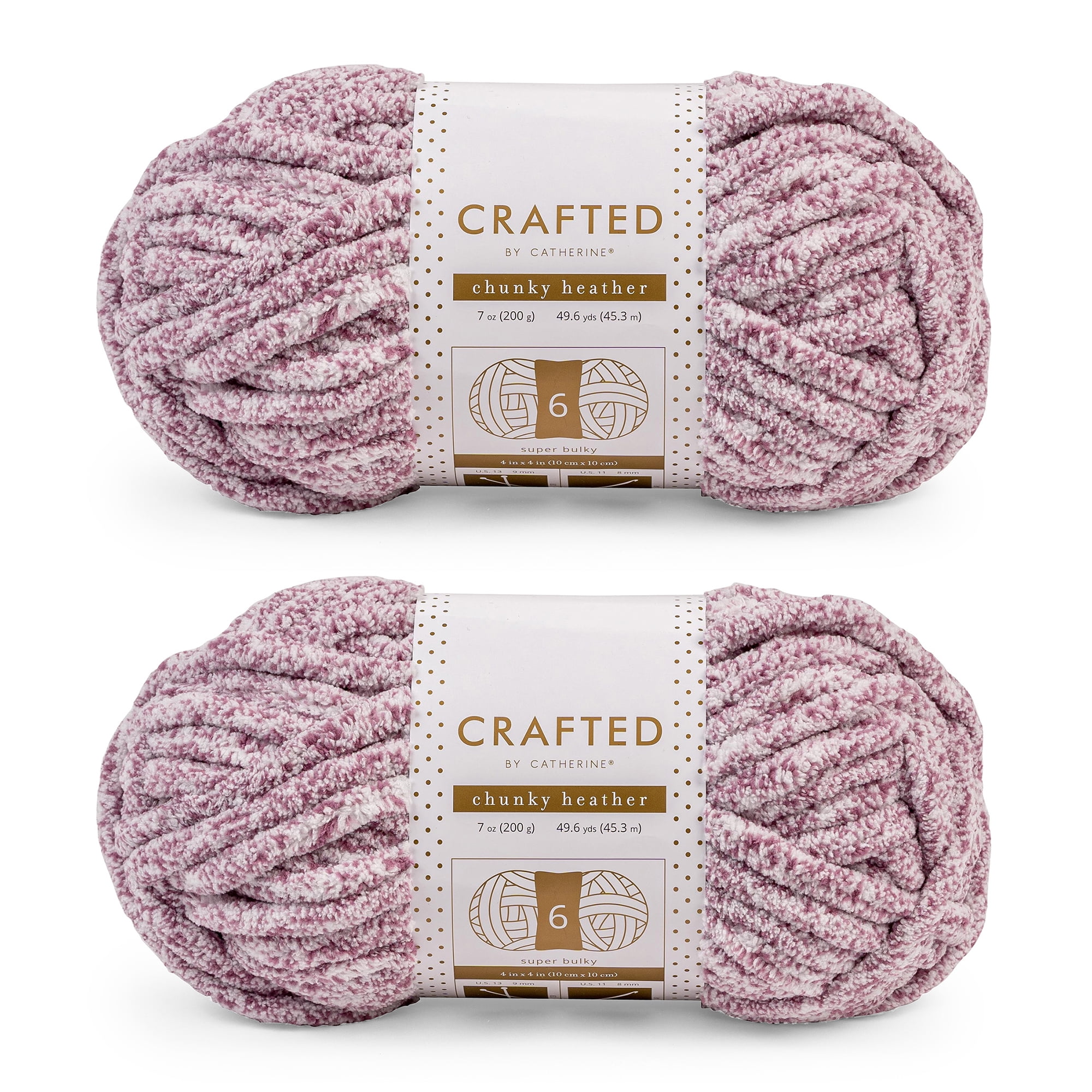Crafted by Catherine Purple Chunky Heather Super Bulky Yarn, 49 yards ...