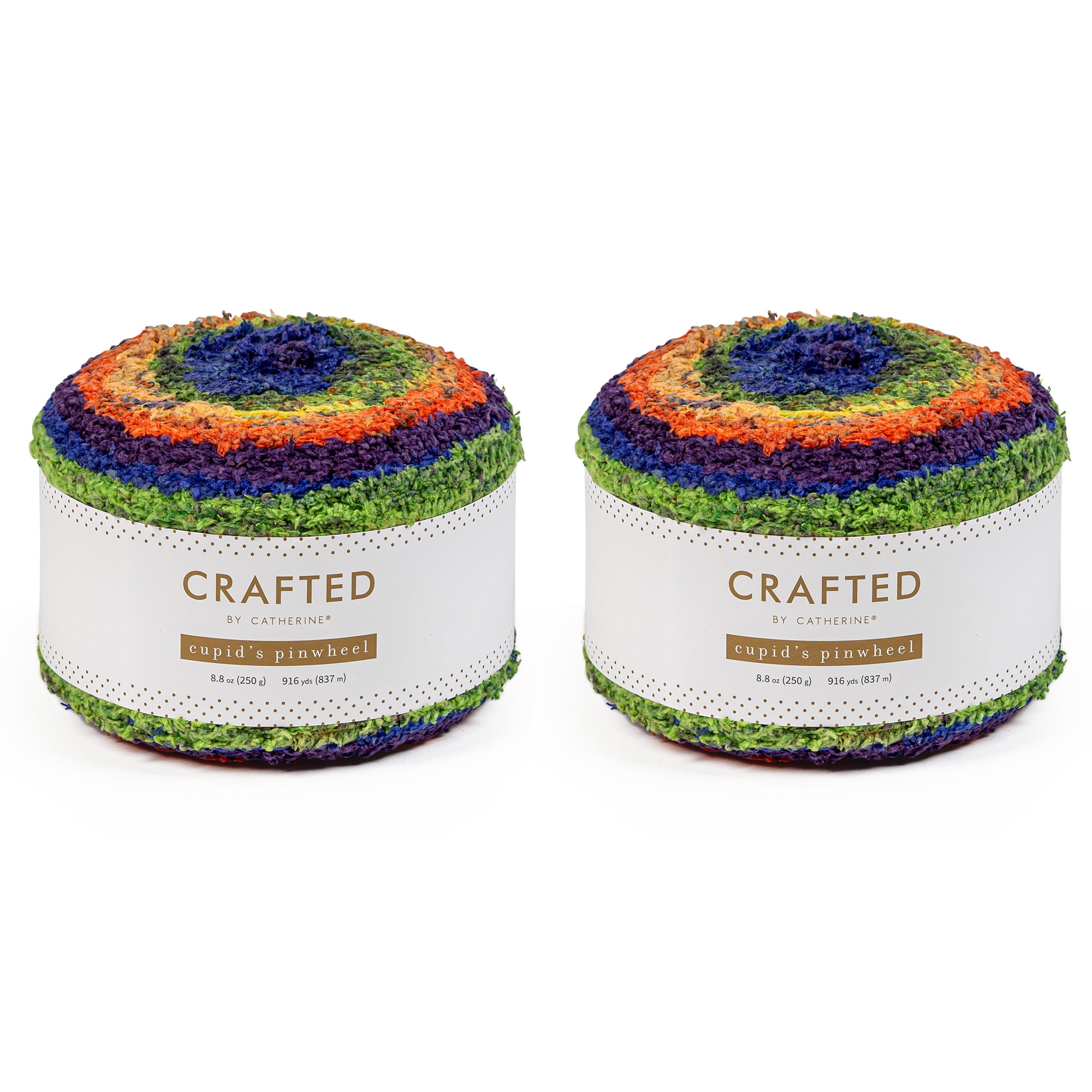 Crafted by Catherine Rainbow Cupid's Pinwheel Light Yarn, 916 yards, 8 ...