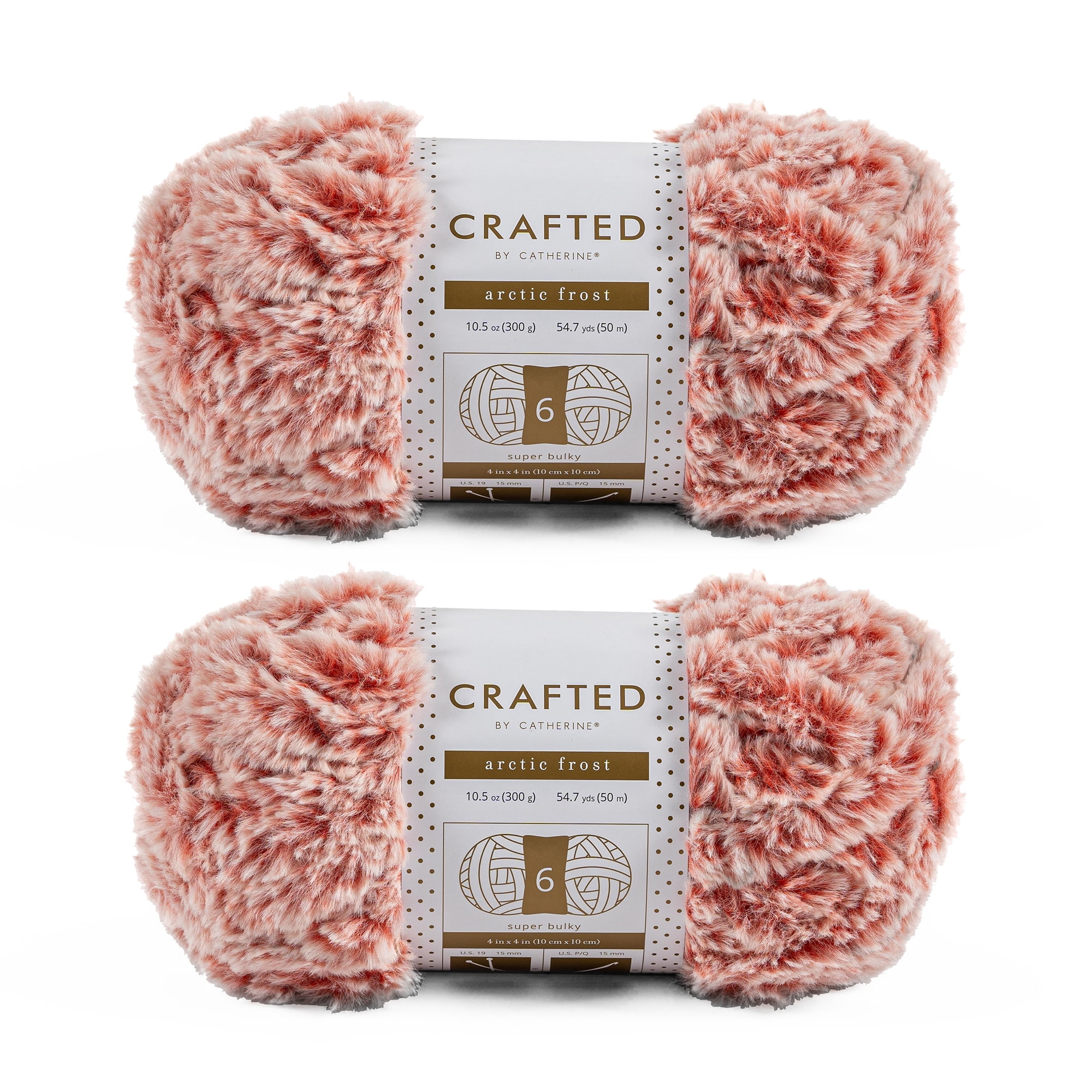 Crafted by Catherine Red Arctic Frost Super Bulky Yarn, 54 yards, 10 ...