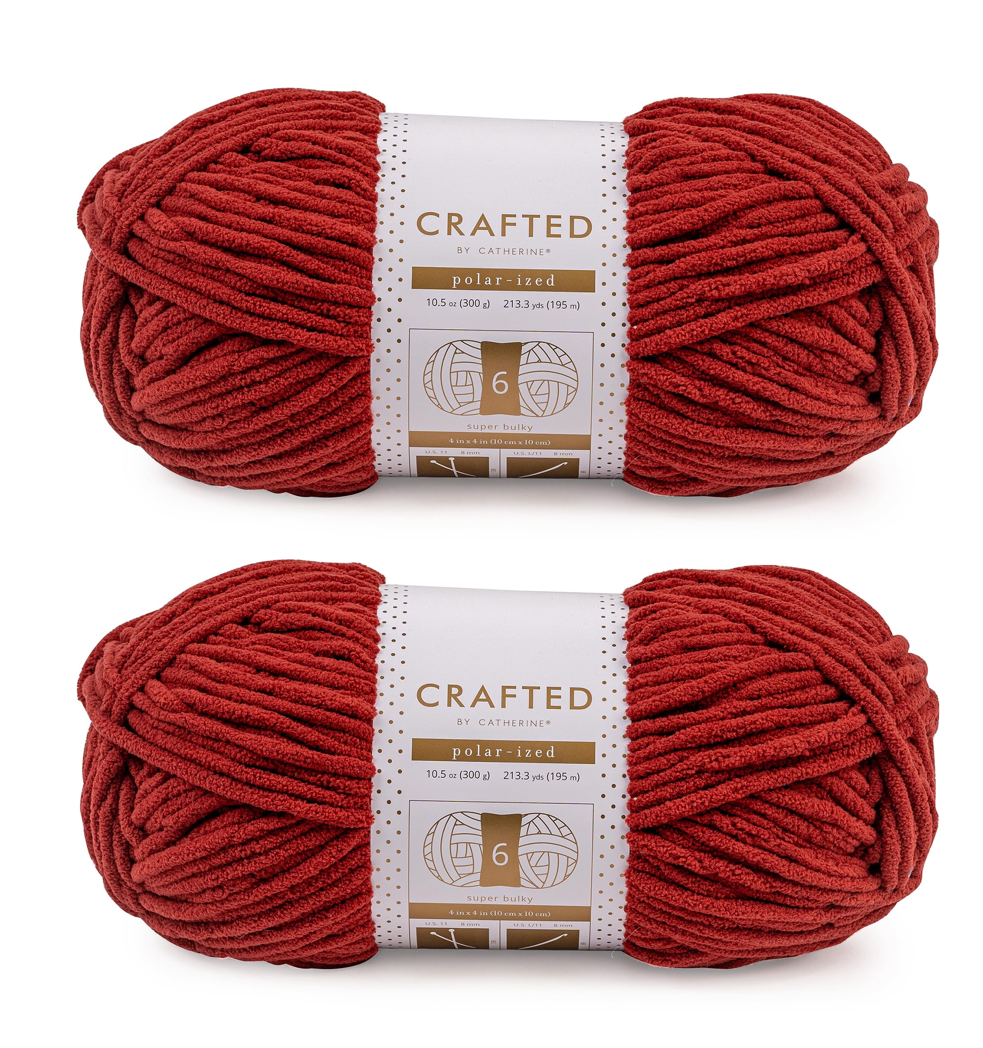 Crafted by Catherine Red Polarized Super Bulky Yarn, 213 yards, 10.5oz ...