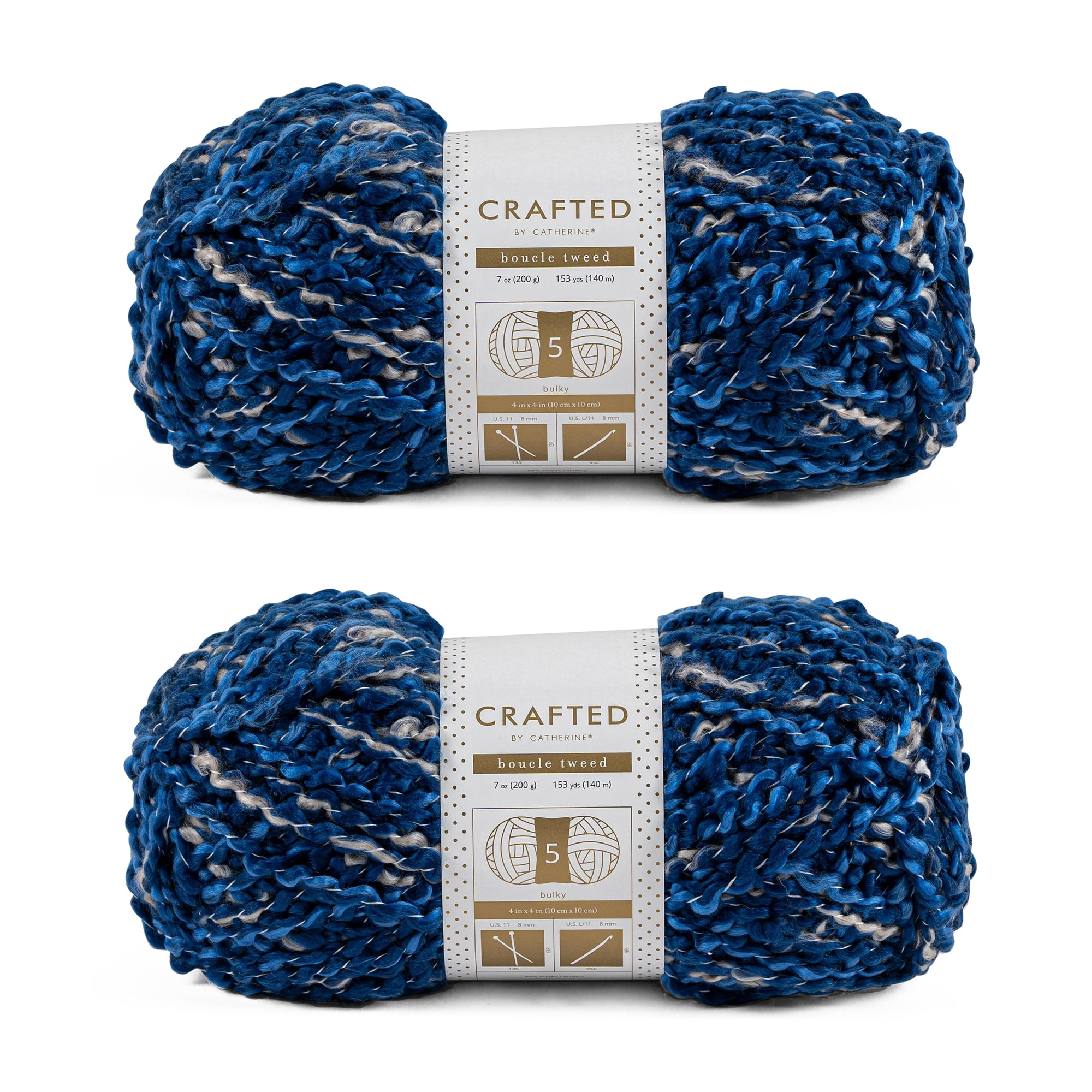 Crafted by Catherine Royal Blue Boucle Tweed Bulky Yarn, 153 yards, 7oz ...