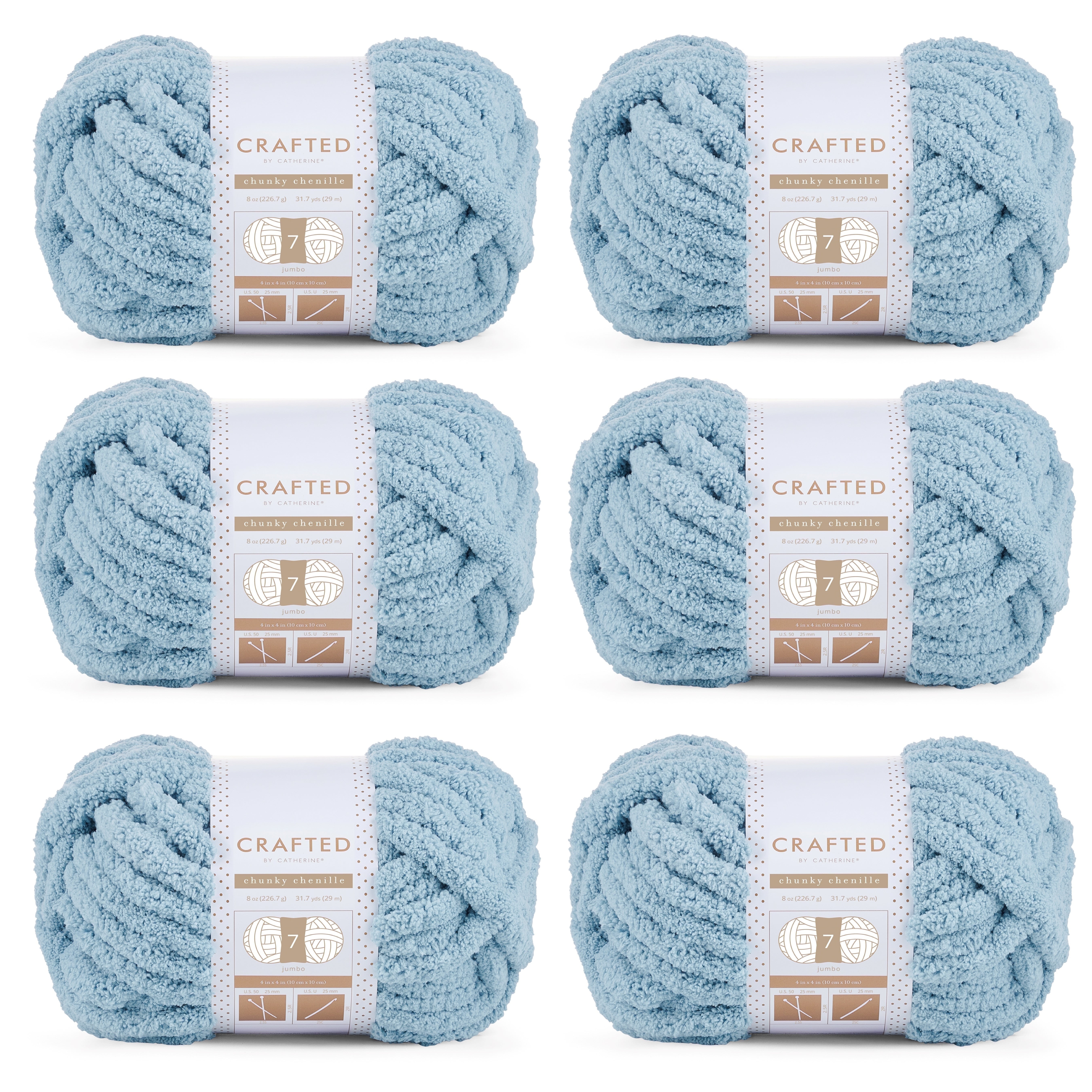 Crafted by Catherine Slate Blue Chunky Chenille Jumbo Yarn, 31.7 yards ...