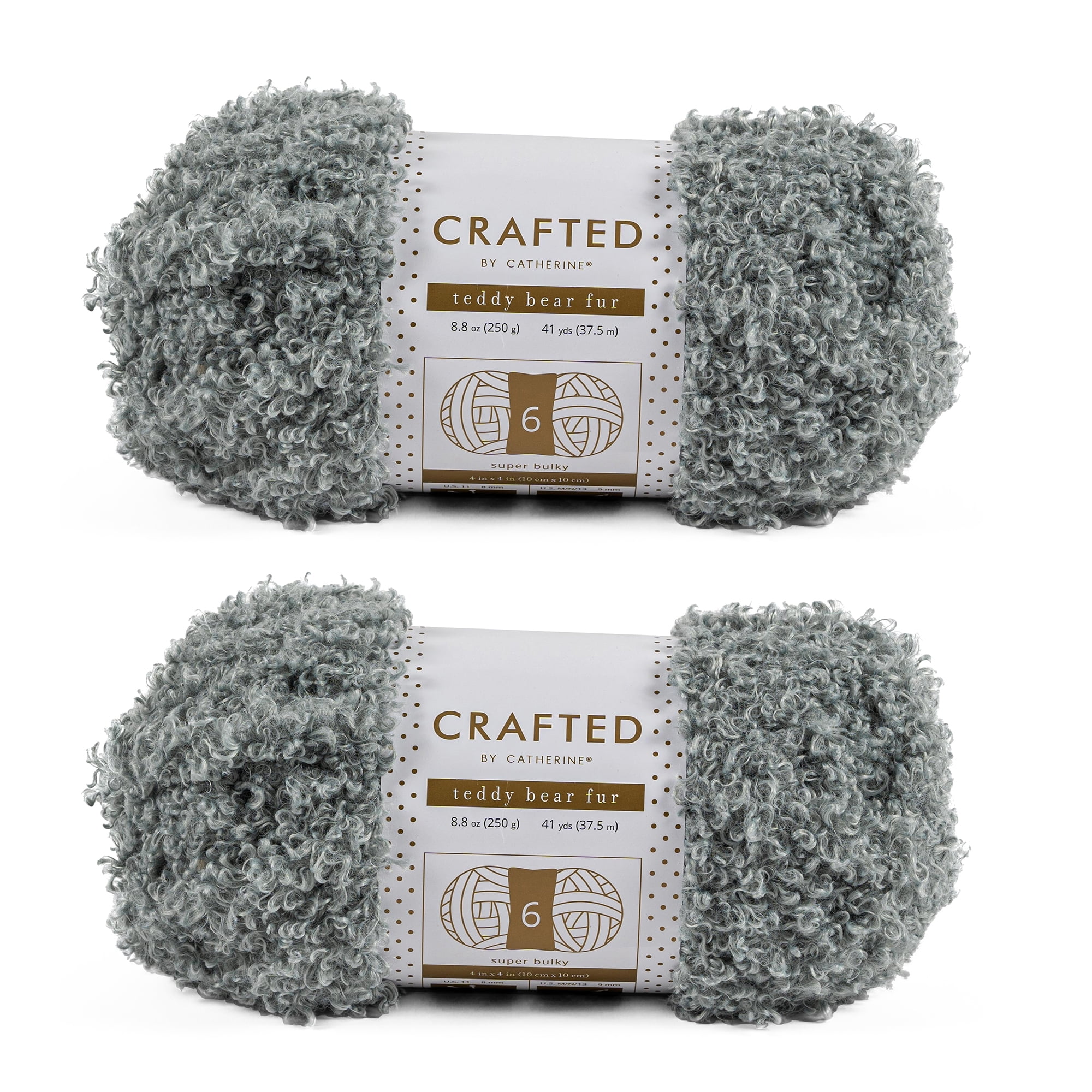 Crafted by Catherine Teal Teddy Bear Faux Fur Super Bulky Yarn, 41 ...
