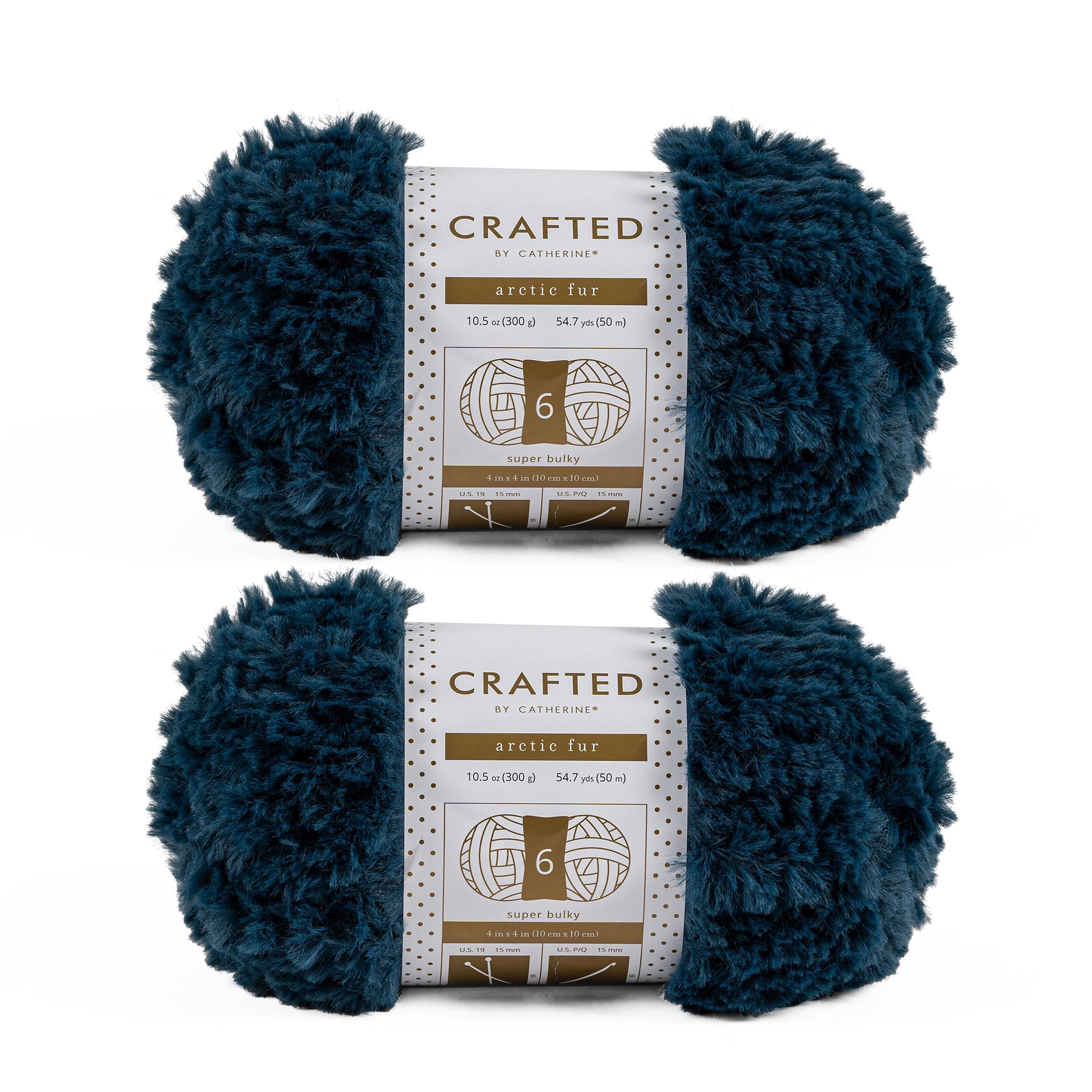 Crafted by Catherine Turquoise Arctic Faux Fur Super Bulky Yarn, 54 ...