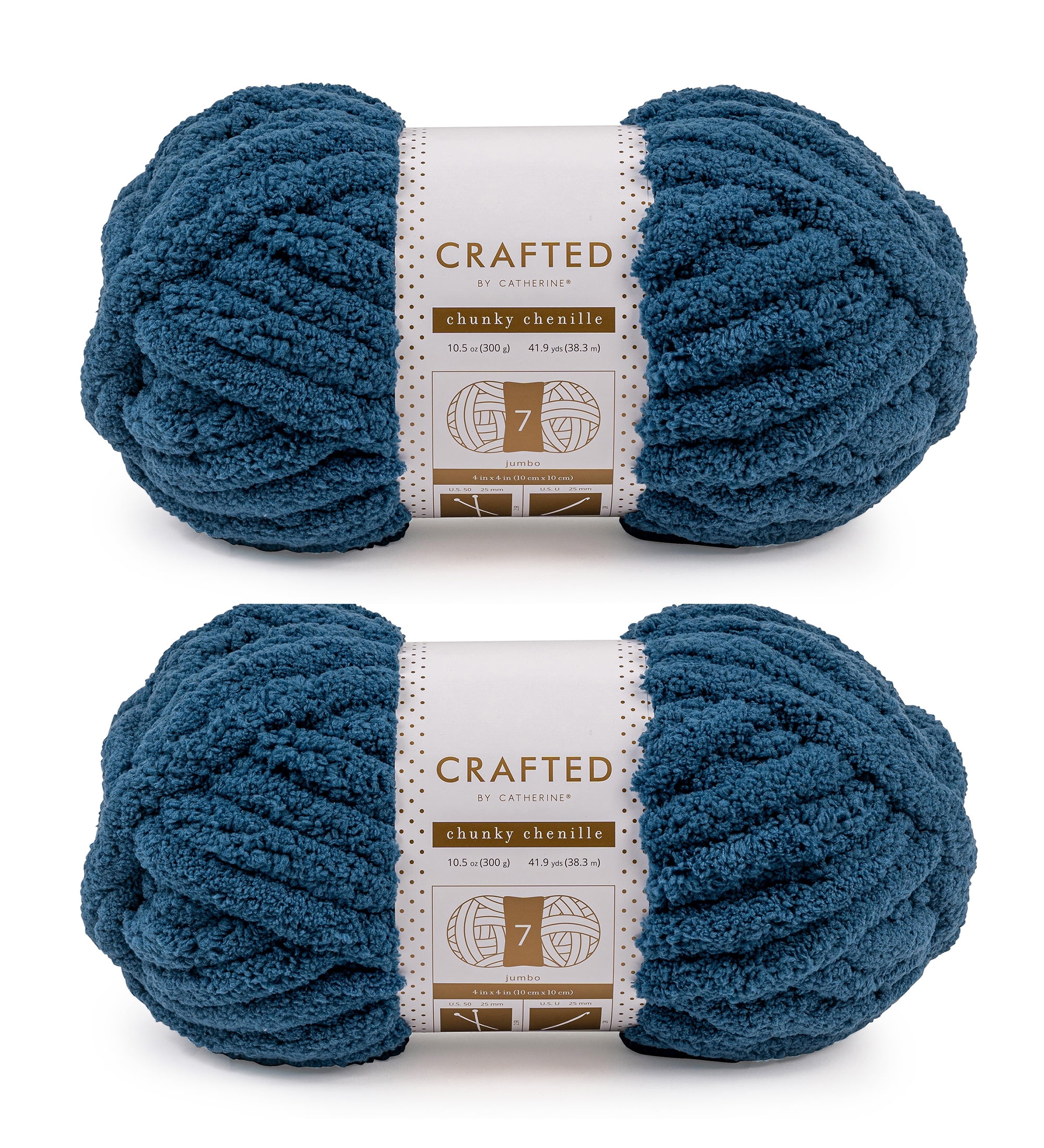 Crafted by Catherine Turquoise Chunky Chenille Jumbo Yarn, 41 yards, 10 ...