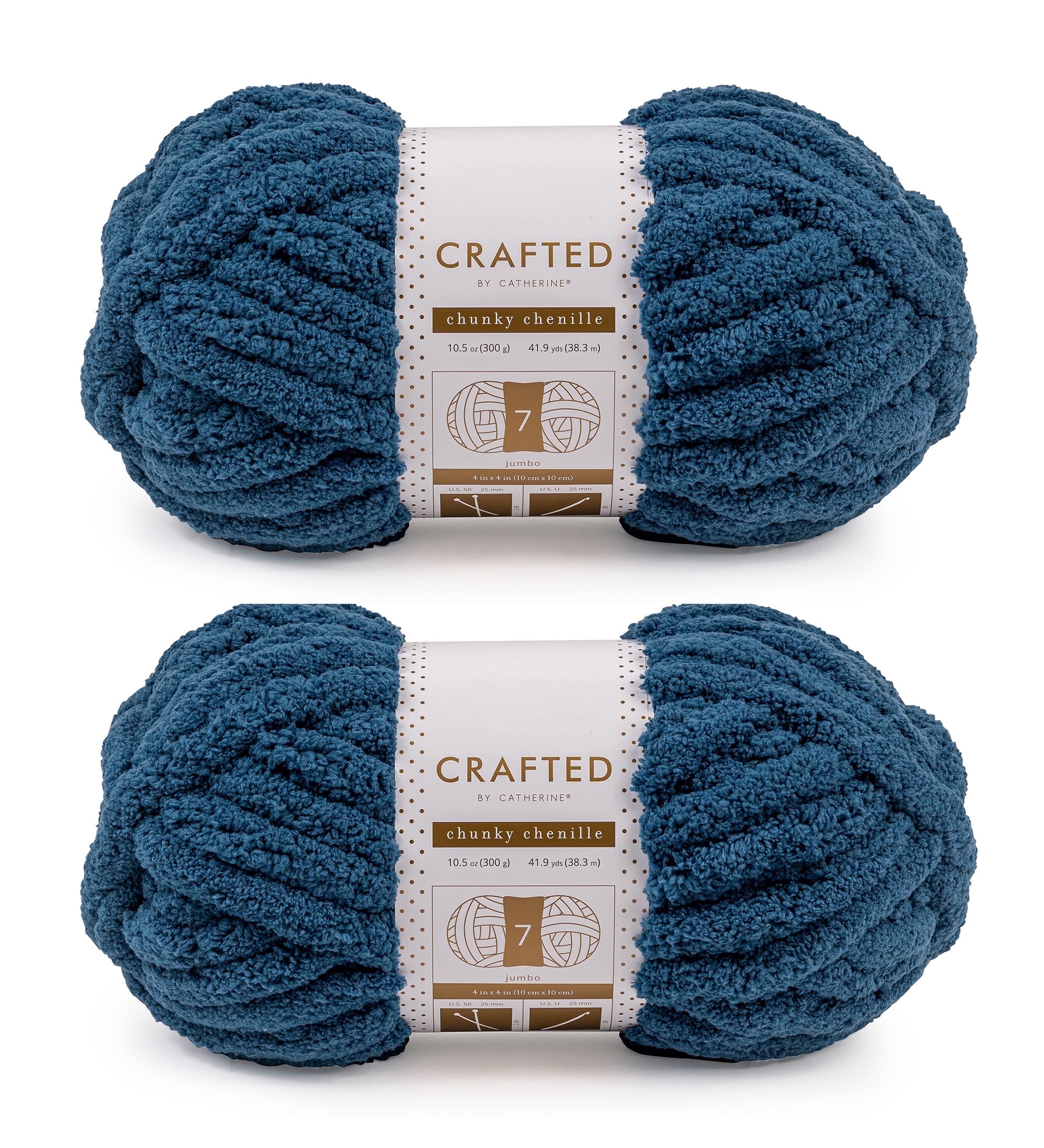 Crafted by Catherine Turquoise Chunky Chenille Jumbo Yarn, 41 yards, 10 ...
