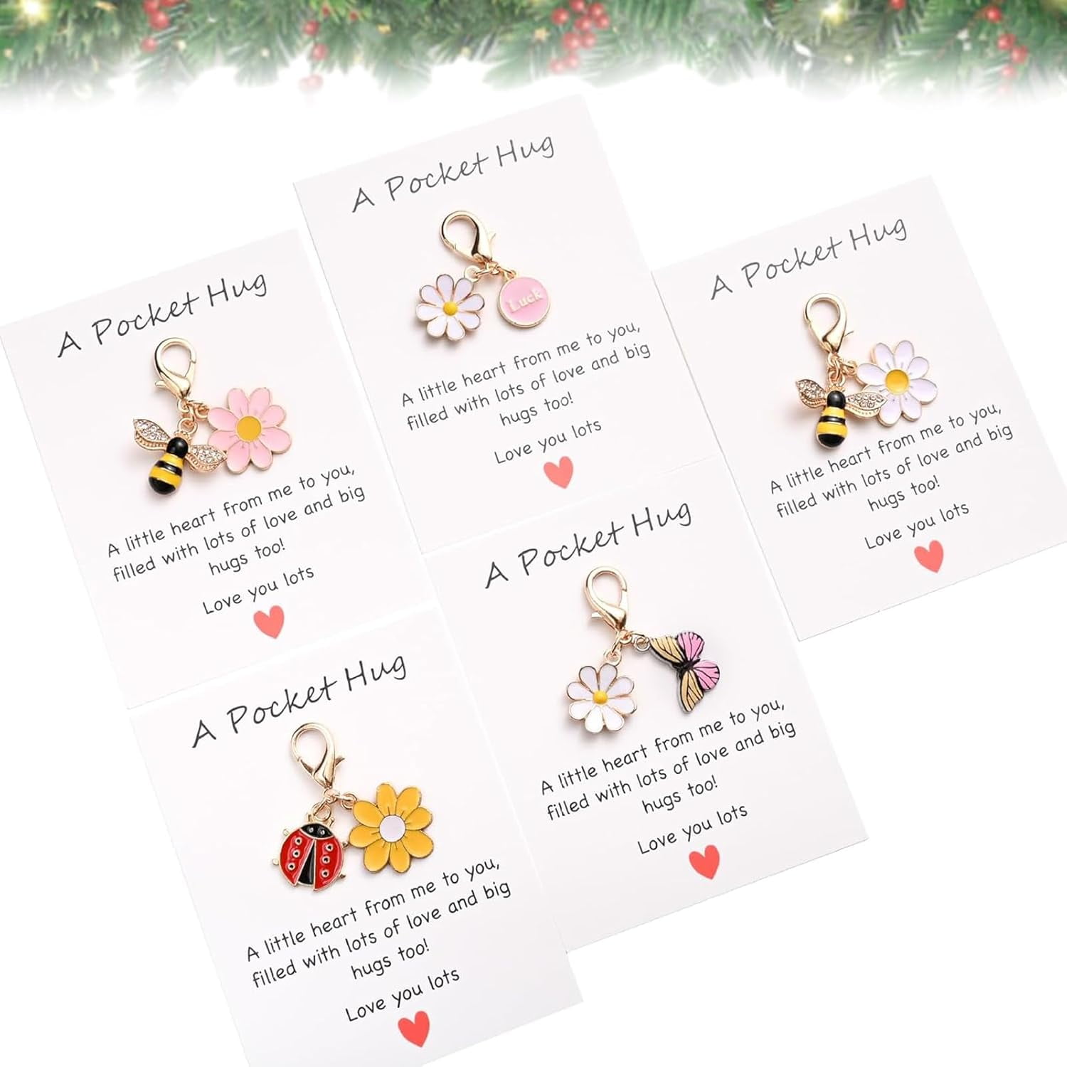 Crafted by Hand-20 Sets Hug Favors, Pocket Hug Card with Cute Mini Size ...
