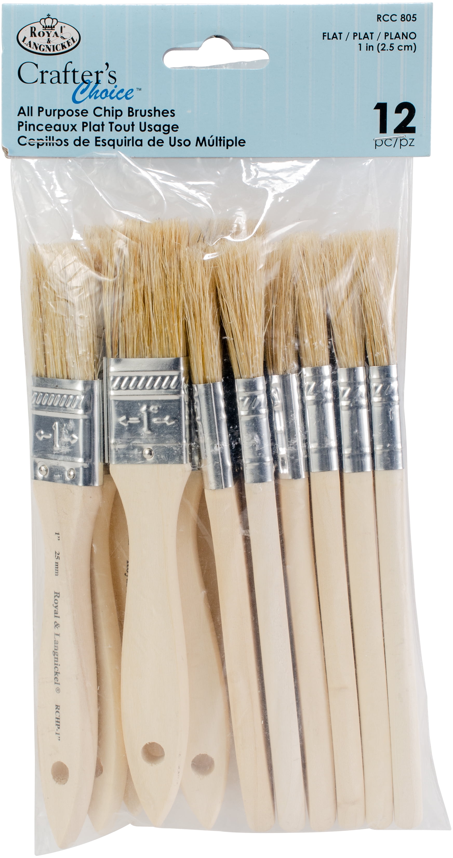 RCC 805 | Crafter's Choice™ 12pc 1" All-Purpose Chip Brush Set ...